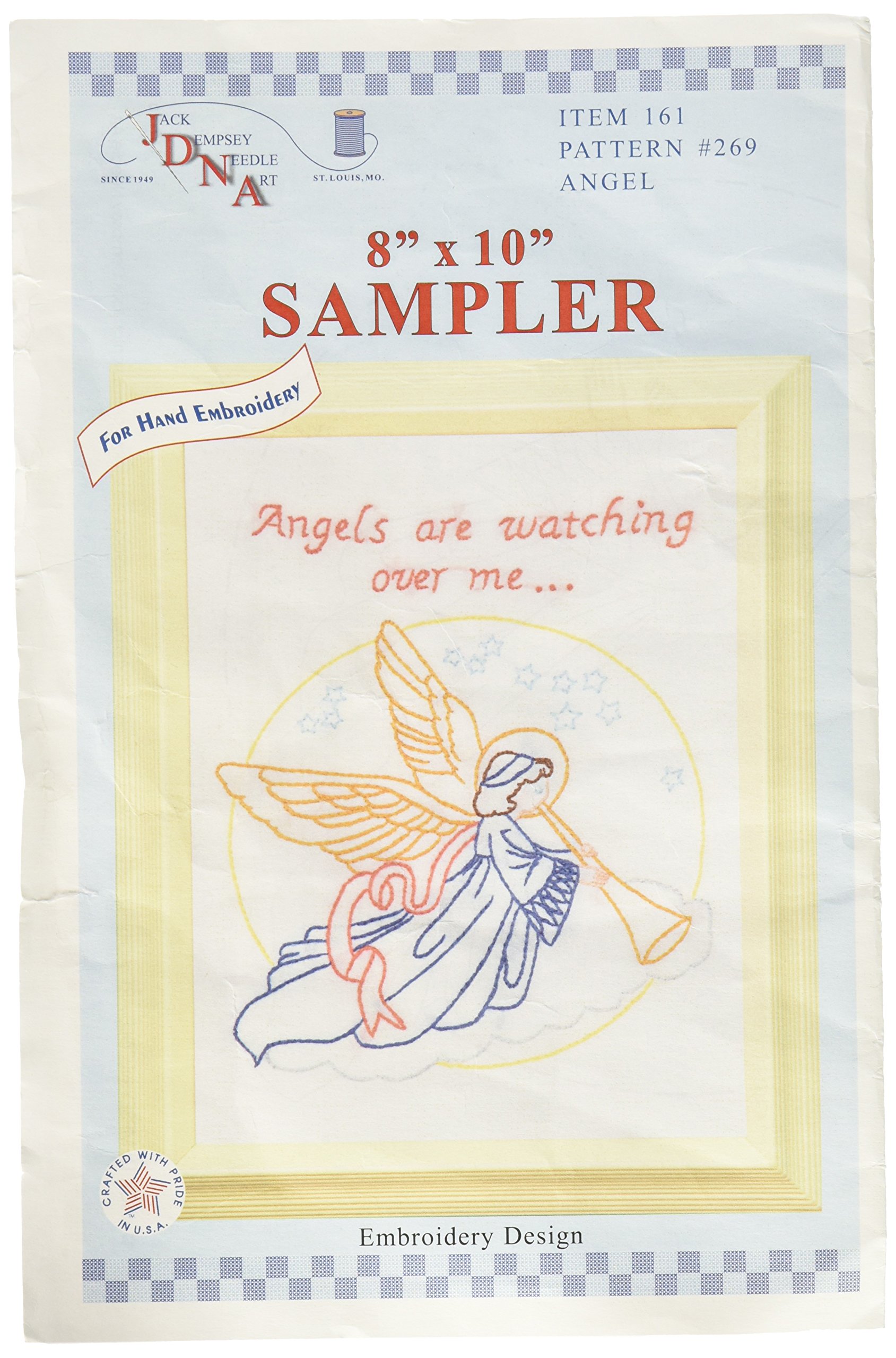 Amazon.com: Jack Dempsey Needle Art 161269 Angel Sampler: Prints ...
