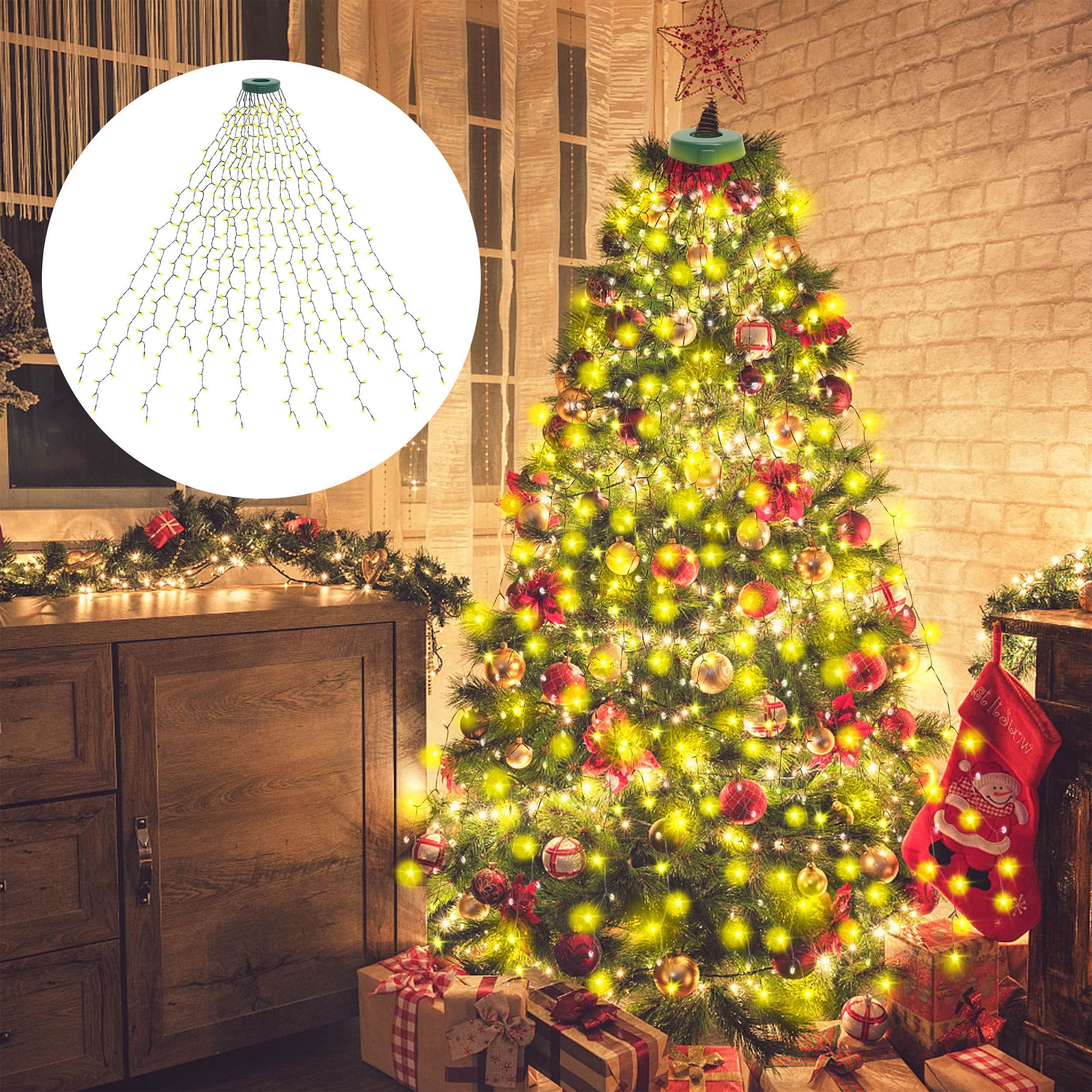 Amazon.com: AWQ 200 LED 6.6FTx10 Christmas Tree String Lights 8 Modes ...