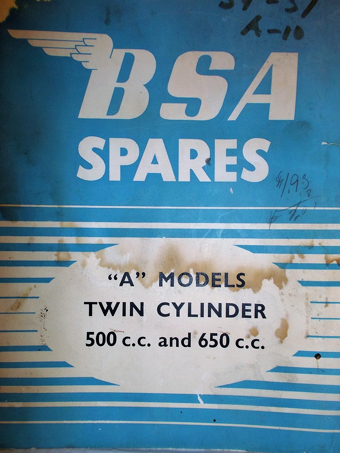 BSA Spares A Models Twin Cylinder 500 cc and 650 cc: BSA Motor Cycles ...