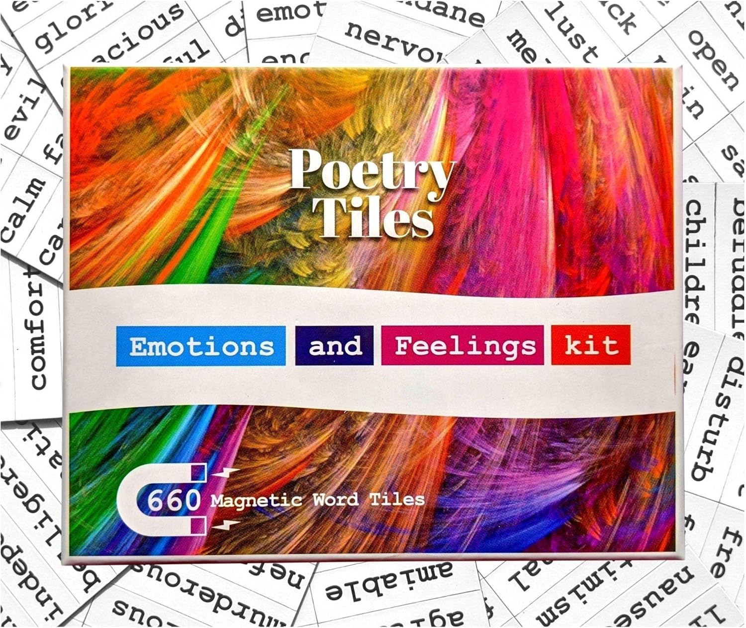 Poetry Tiles - 536 Emotion and Feeling Word Magnets for Magnetic ...