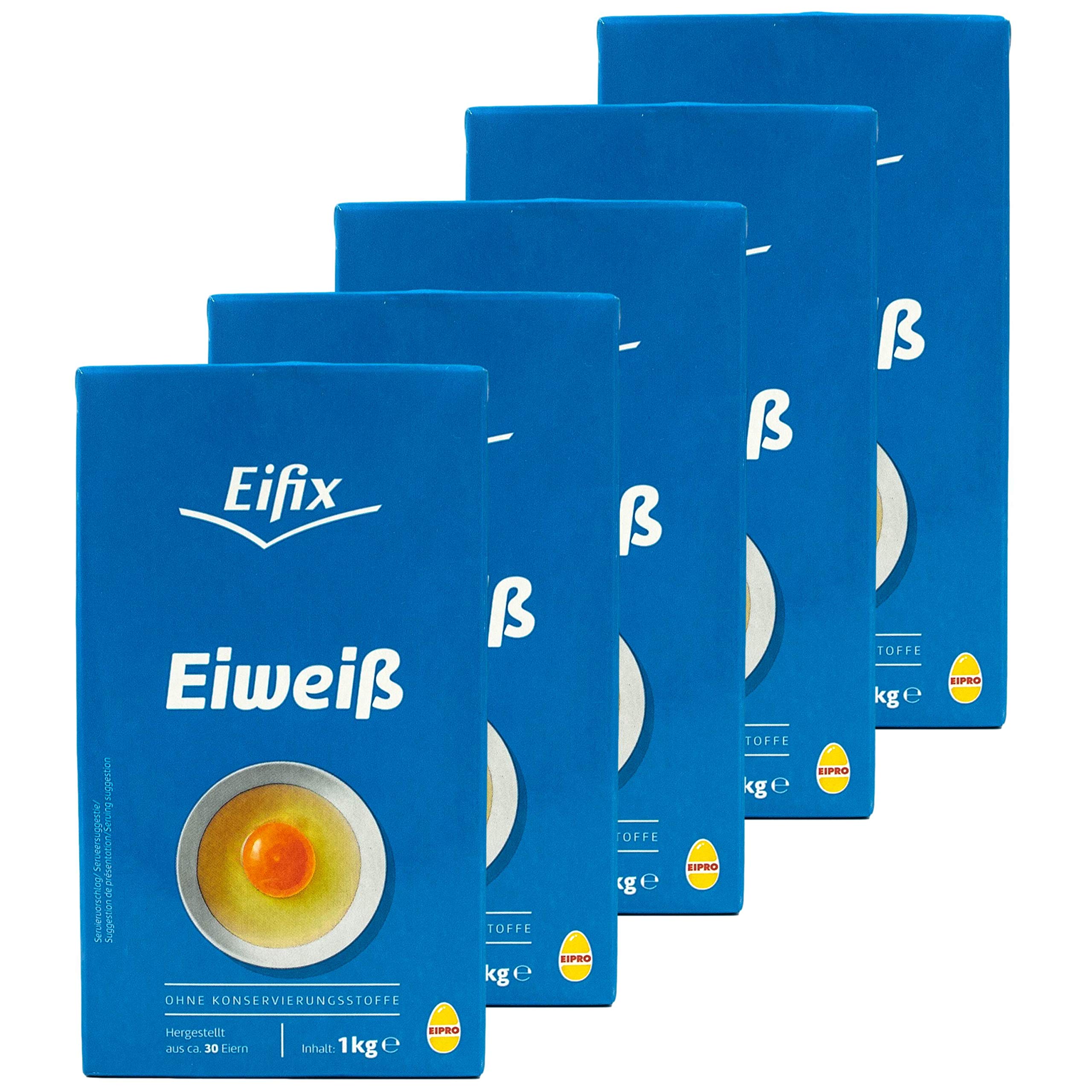 Eifix - 5er Pack Eiweiß flüssig hergestellt aus ca. 30 Eiern 1 kg ...