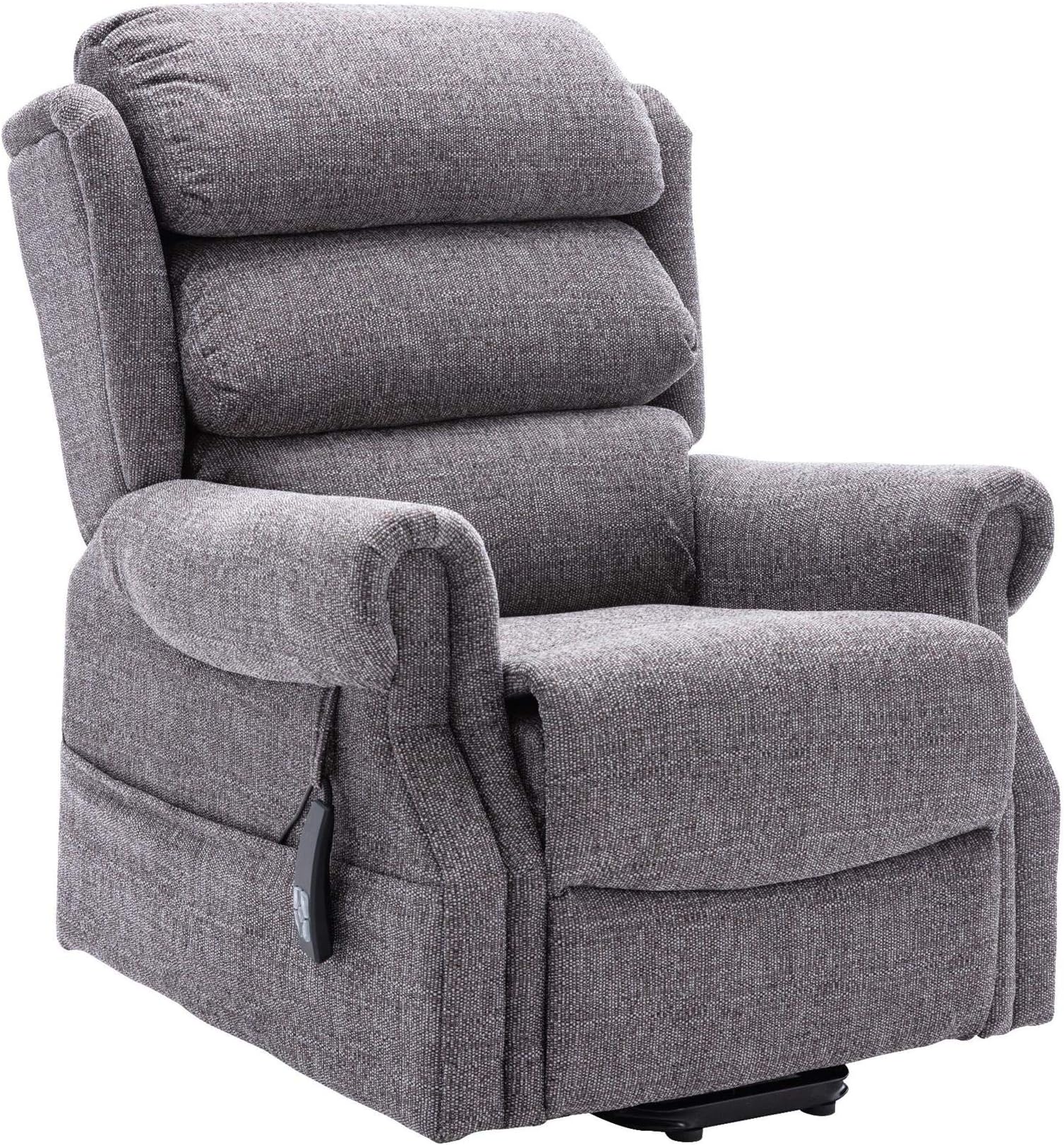 Salisbury Dual Motor Riser Recliner Arm Chair In Beige Fabric with Free ...