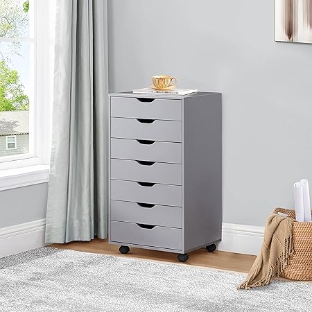 Amazon.com: YITAHOME 5 Drawer Chest, Mobile File Cabinet with Wheels ...