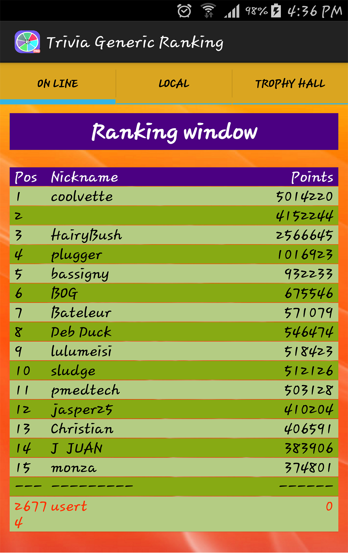 Trivia Generic Ranking Free - App on Amazon Appstore
