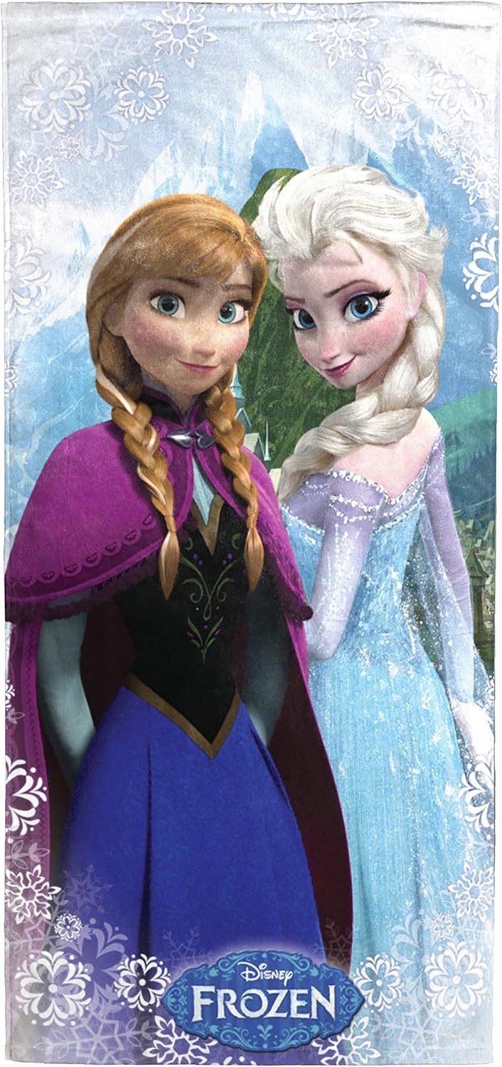 Amazon.com: Disney Frozen 'Snowflake' 100% Cotton Beach Towel : Home ...