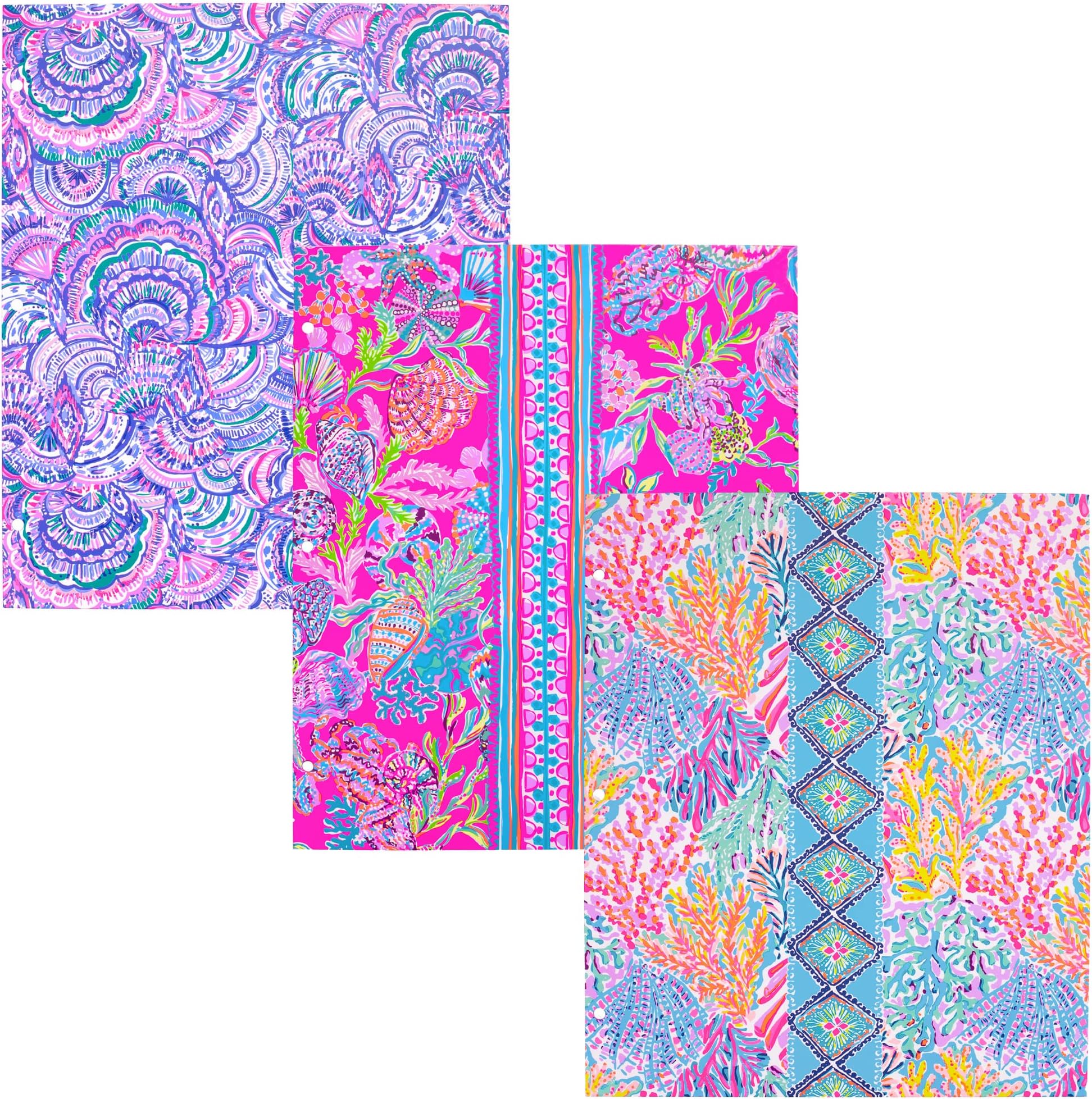 Amazon.com : Lilly Pulitzer 3-Pack Pocket Folder Set, Colorful Letter ...