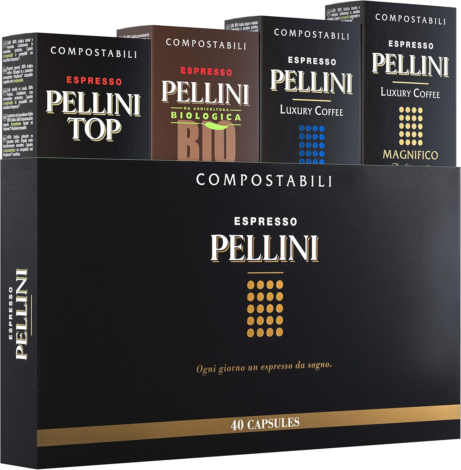Pellini Gift Box Espresso Capsules – Medium and Strong Roast Italian ...