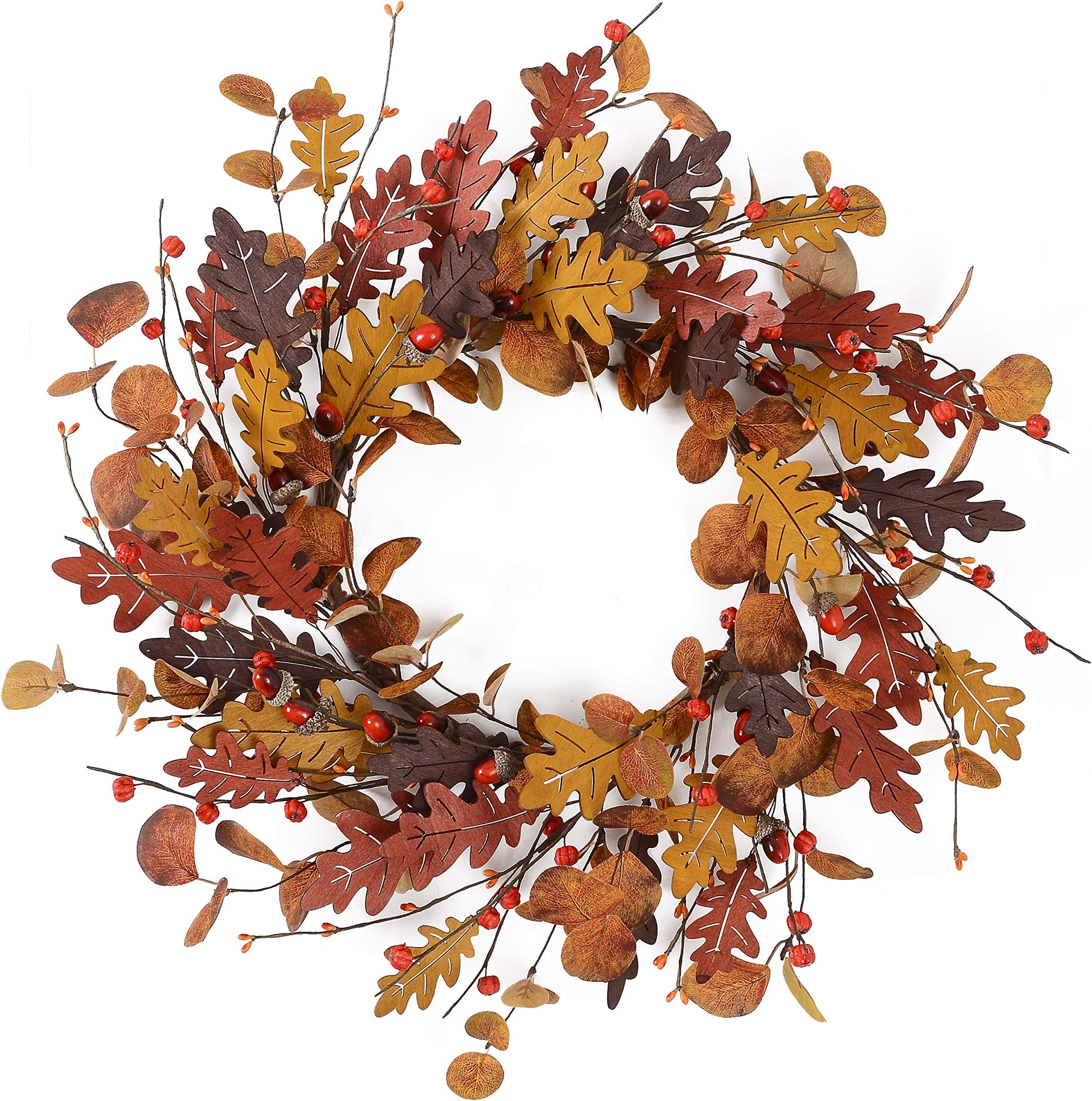 Amazon.com: Fall Wreath 20" Autumn Wreath for Front Door, Harvest ...