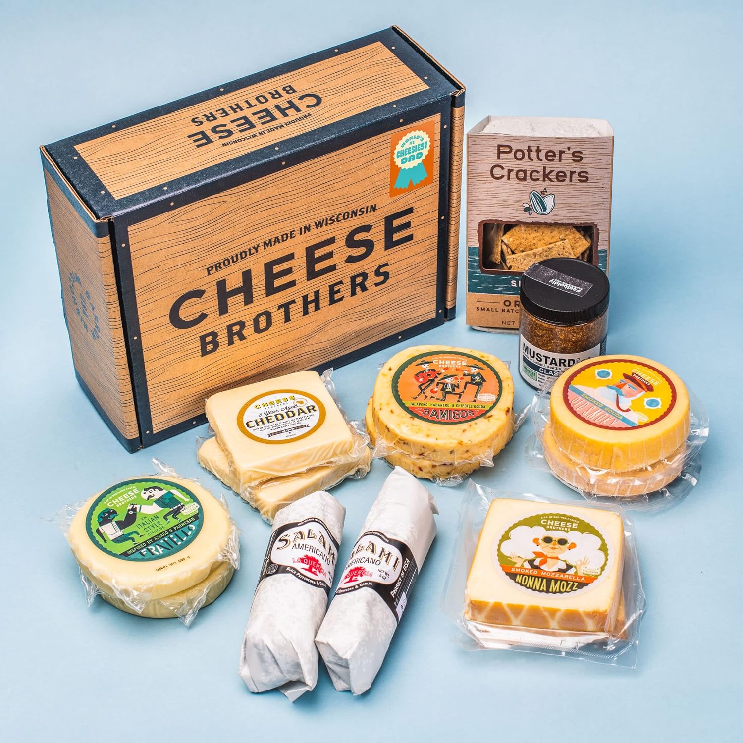Amazon.com: Cheese Bros. World's Cheesiest Dad Father's Day Deluxe Gift ...