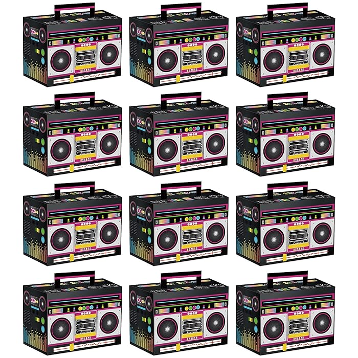 Buy Novelty Boom Favors Boxes - 80s Theme Boom Box 80’s Theme Retro ...