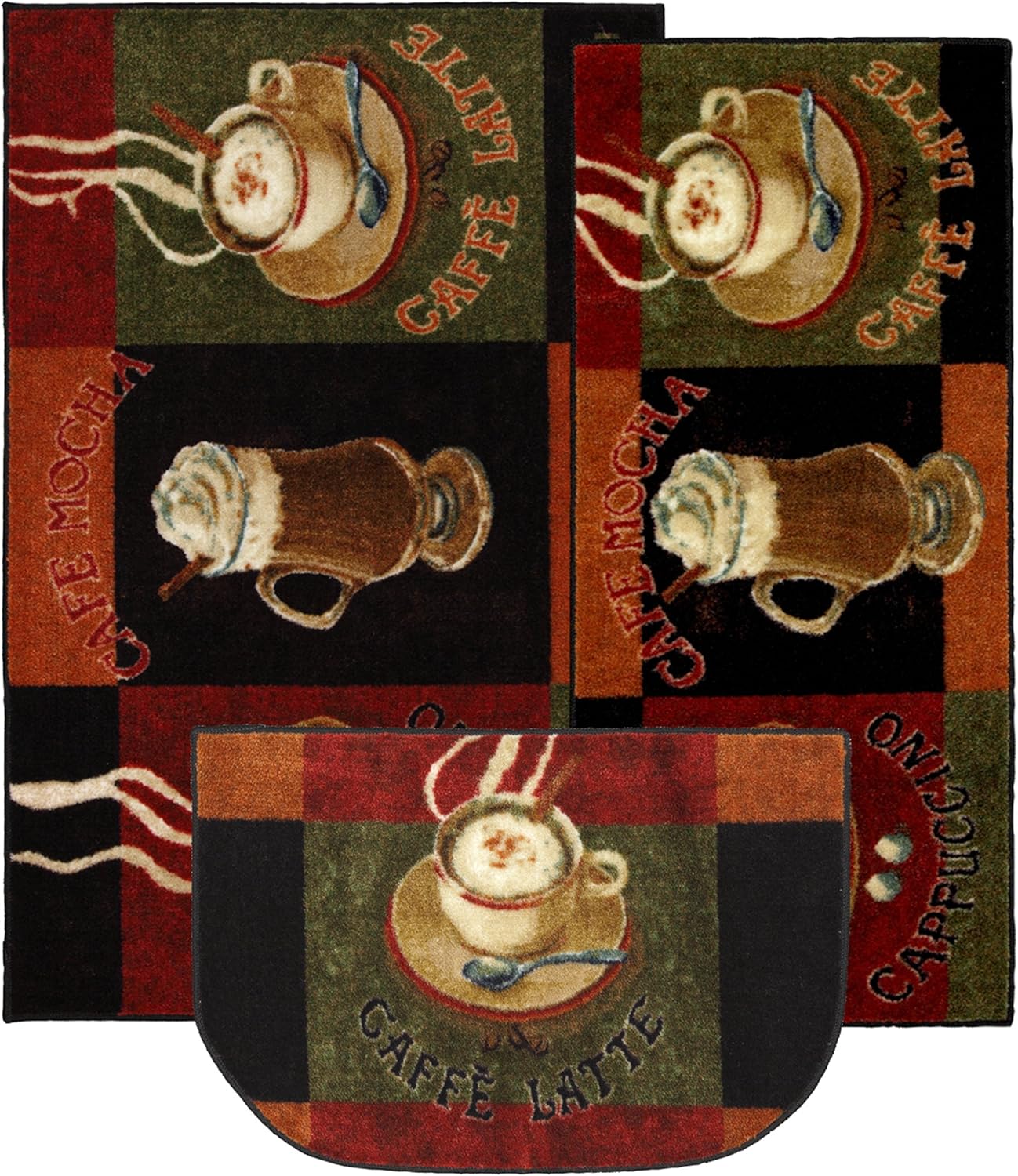 Amazon.com: Mohawk Home New Wave Caffe Latte Kitchen Mat Accent Area ...