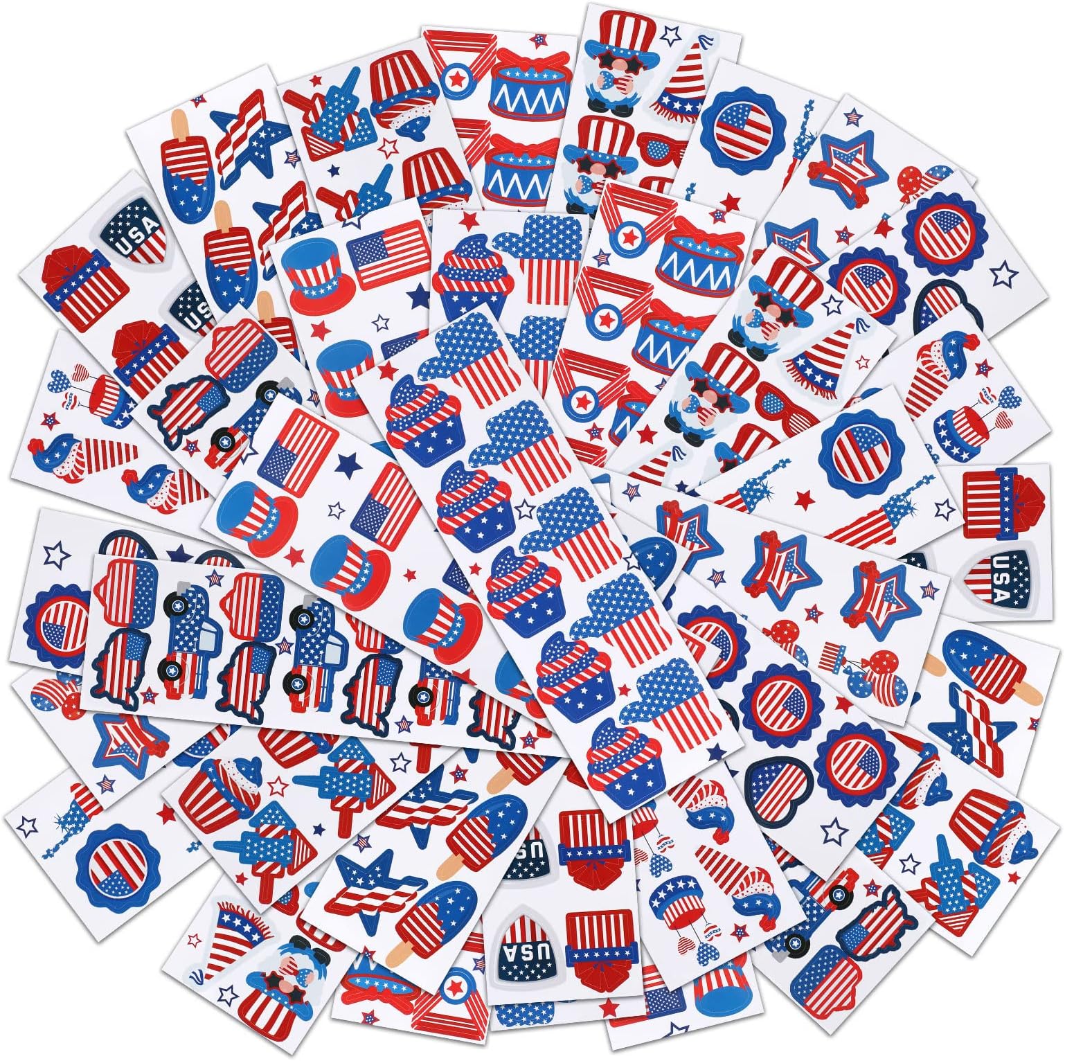 Amazon.com: Lucleag 360PCS 4 of July Stickers for Kids, 4th of July ...