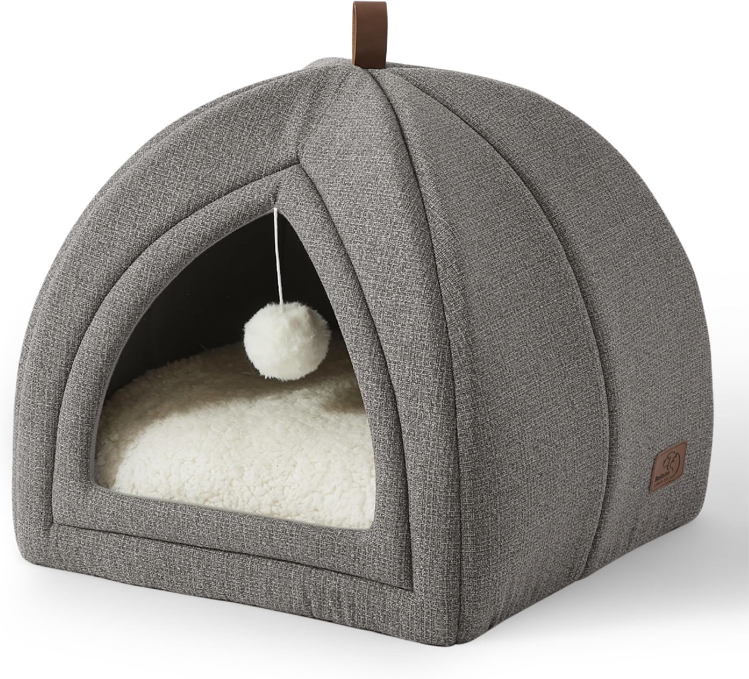 Bedsure Cat Cave Bed Igloo - Cat Tent Bed House with Removable Washable ...
