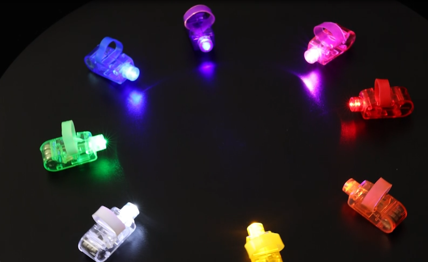 Flash Lights 200 Pack White Finger Flashlights - LED Finger Light Rings ...
