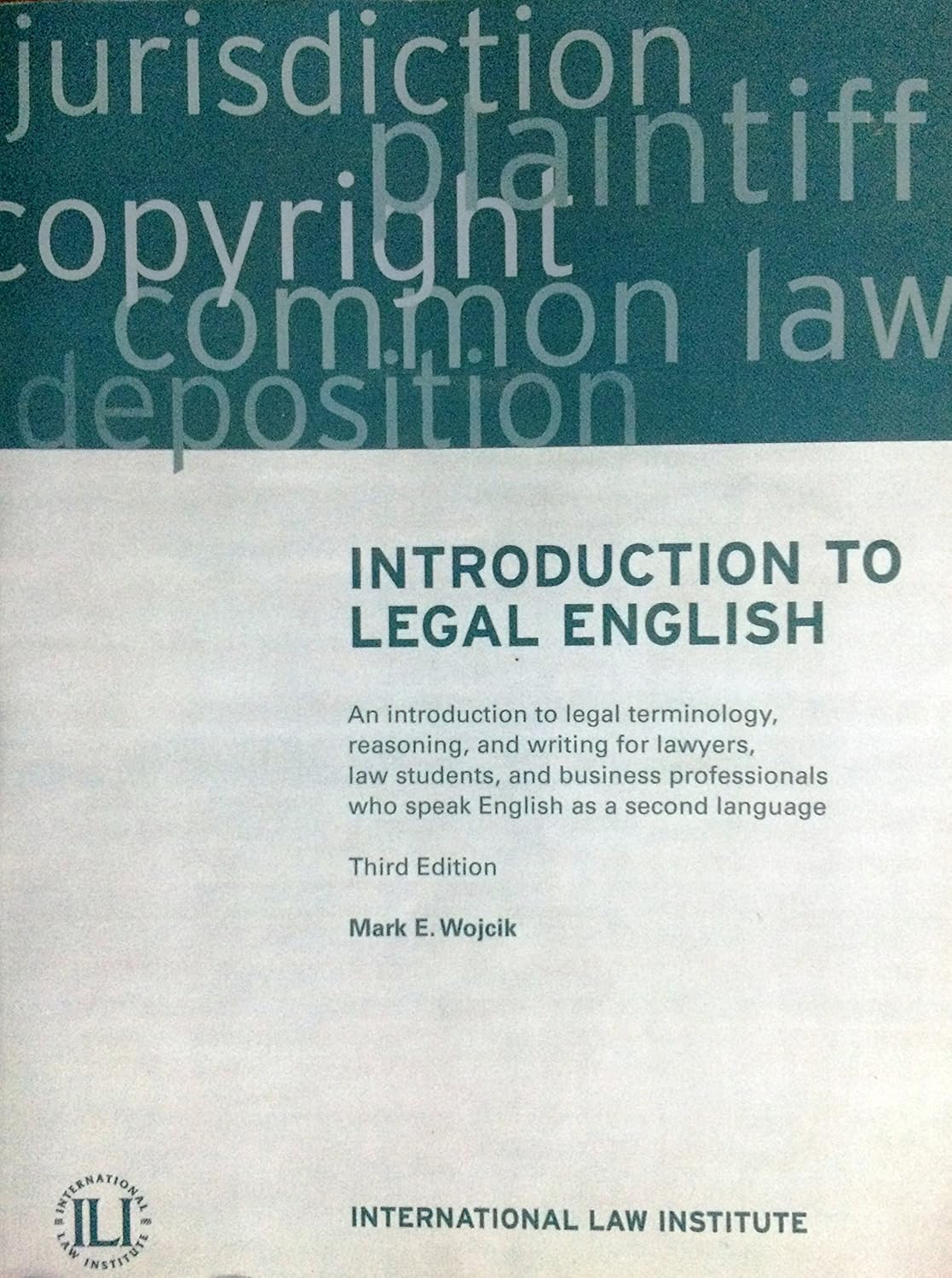 Buy Introduction to Legal English: An Introduction to Legal Terminology ...