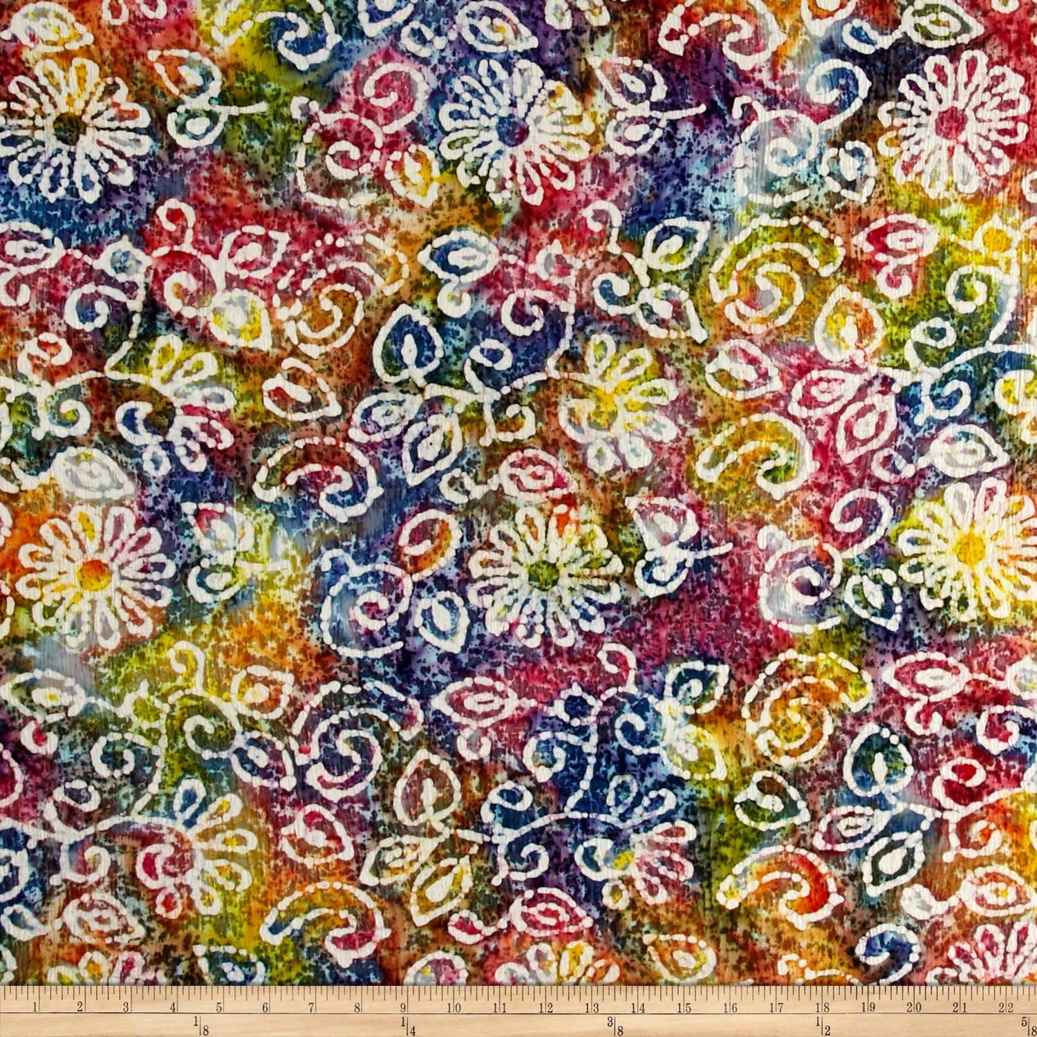 Amazon.com: Textile Creations Yard Indian Batik Crinkle Cotton Print ...