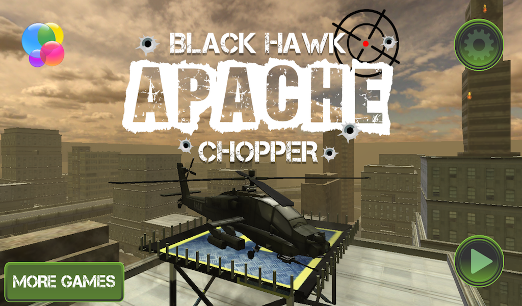 Black Hawk Apache Chopper - RC Control Helicopter Flight, Land, Parking ...