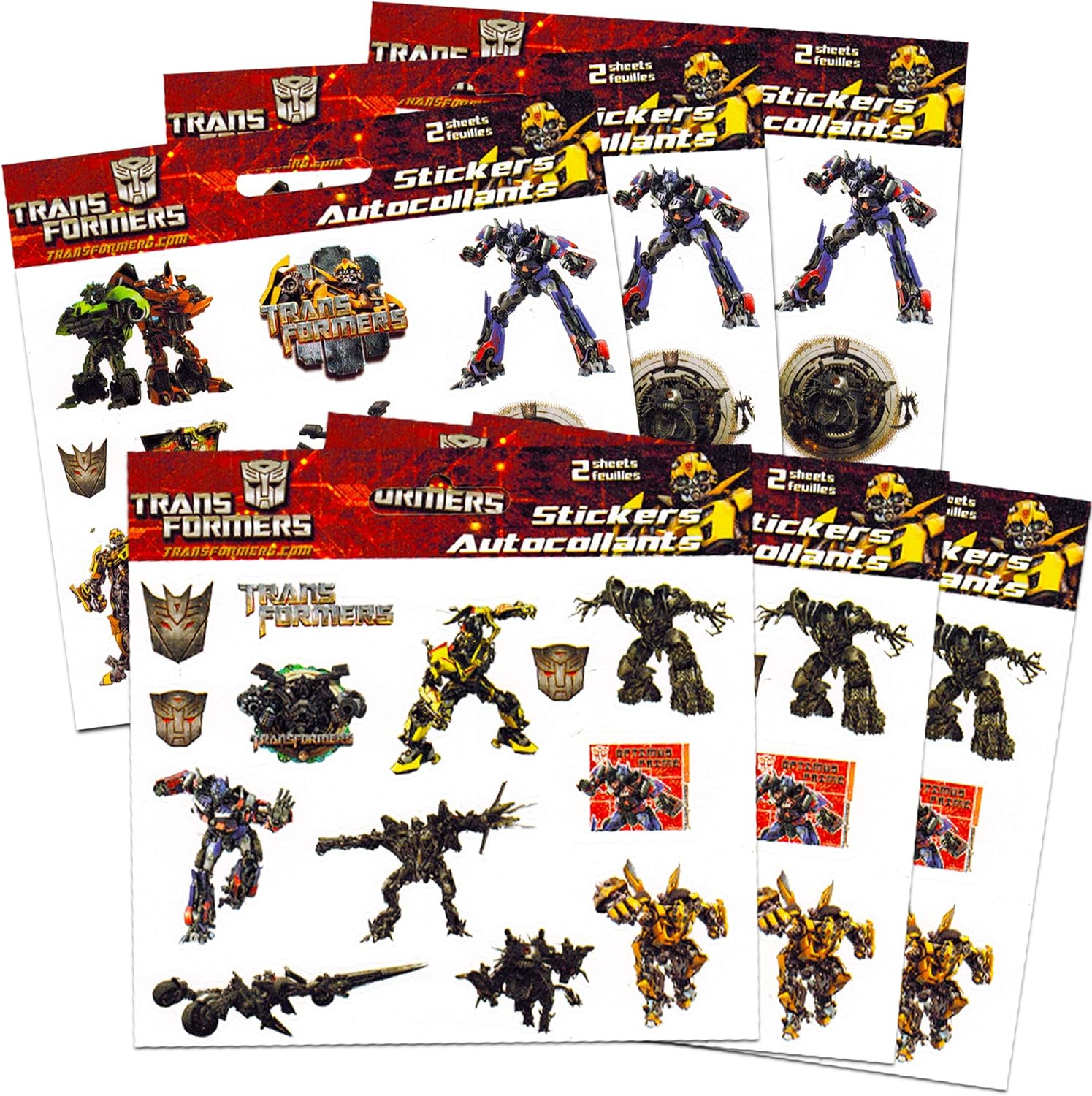 Amazon.com: Transformers Stickers Party Favors Pack ~ Bundle Includes ...
