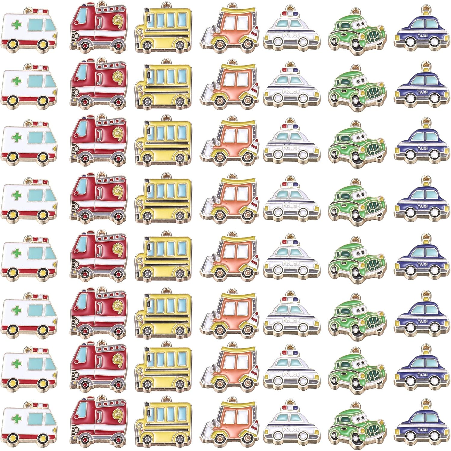 Amazon.com: MANLOUFUSHI 21 Pcs Mixed Style Alloy Traffic Tools Police ...