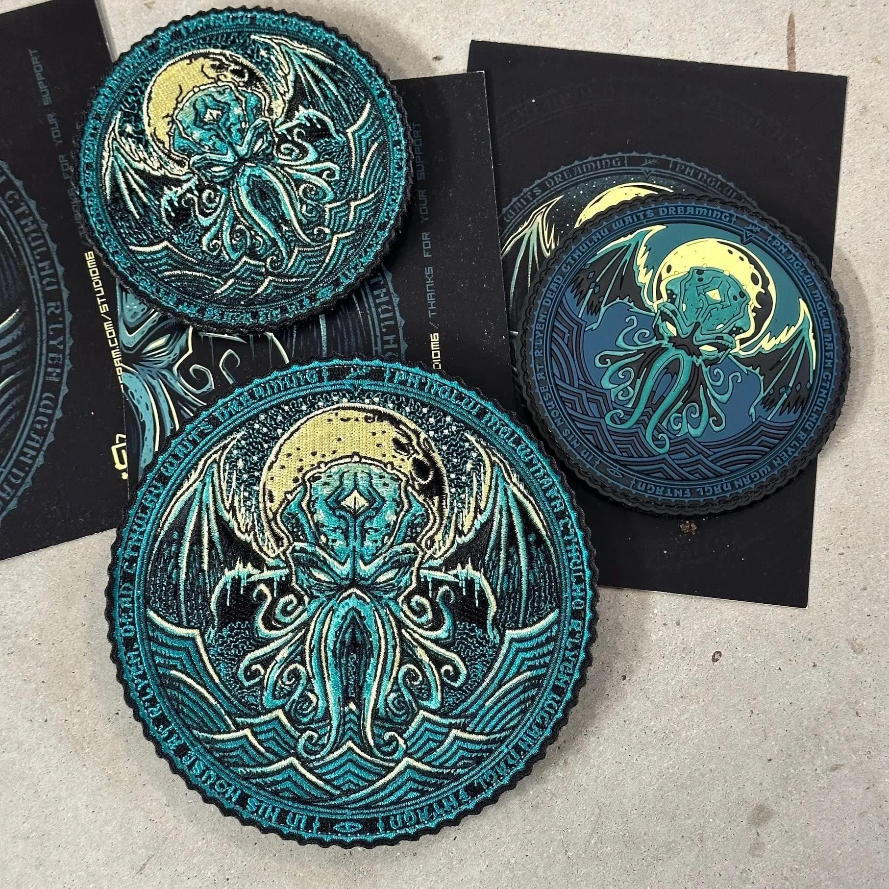 Amazon.com: Patchlab Great Old One Cthulhu Circle Summoning PVC Rubber Morale Patch 3.5" Magic ...