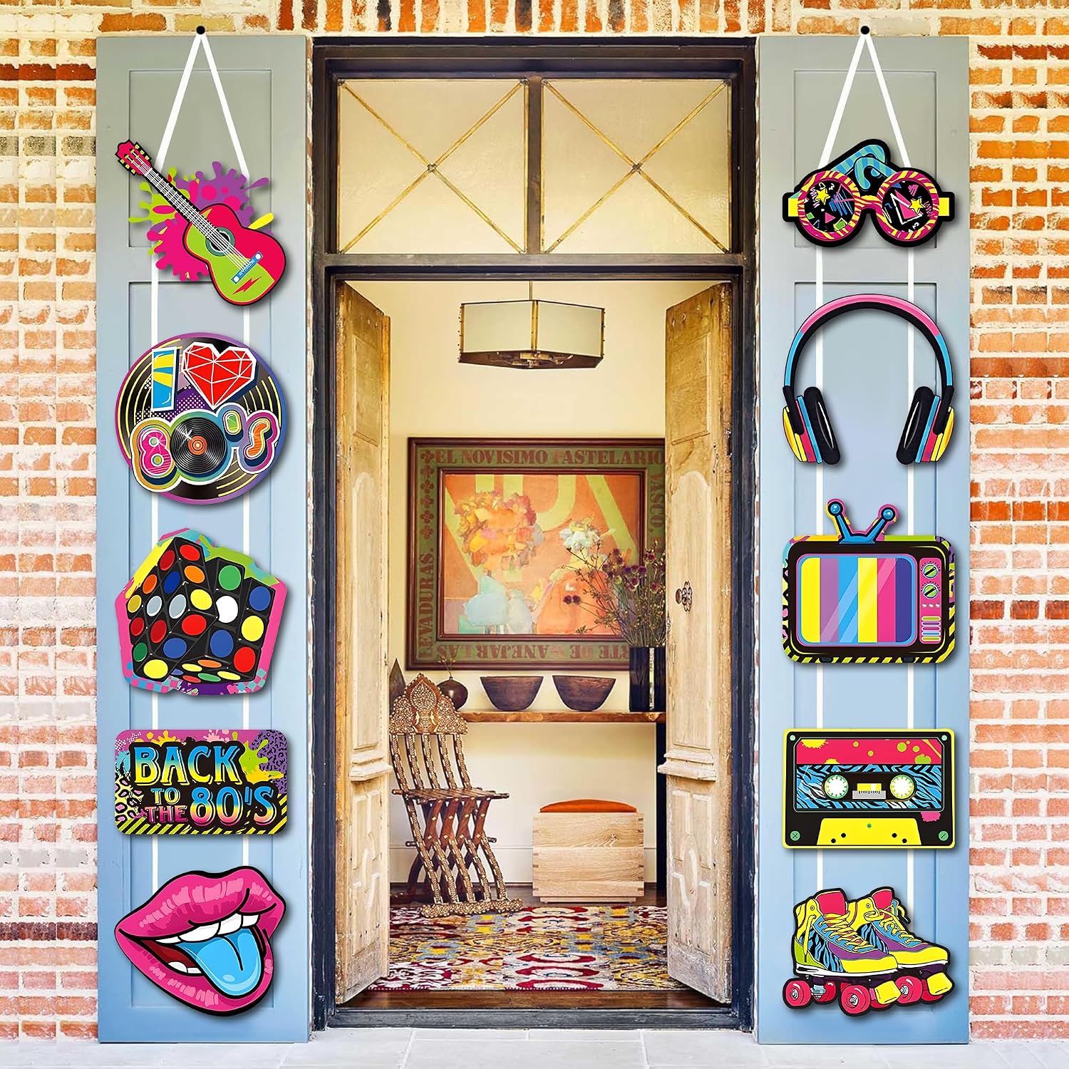Amazon.com: 80s Birthday Party Decorations, Retro 1980s Hip Hop Porch ...