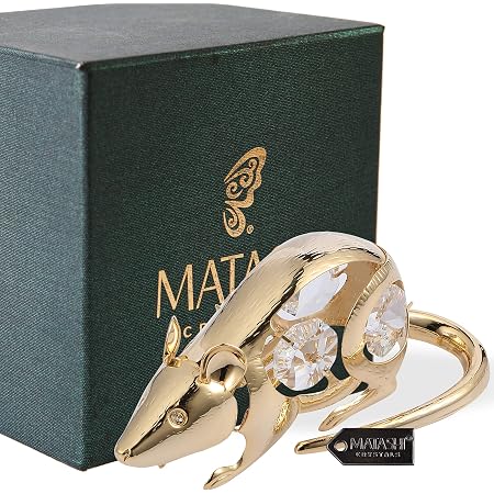 Amazon.com: Matashi 24K Gold Plated Mouse with Cheese Year of The Rat ...