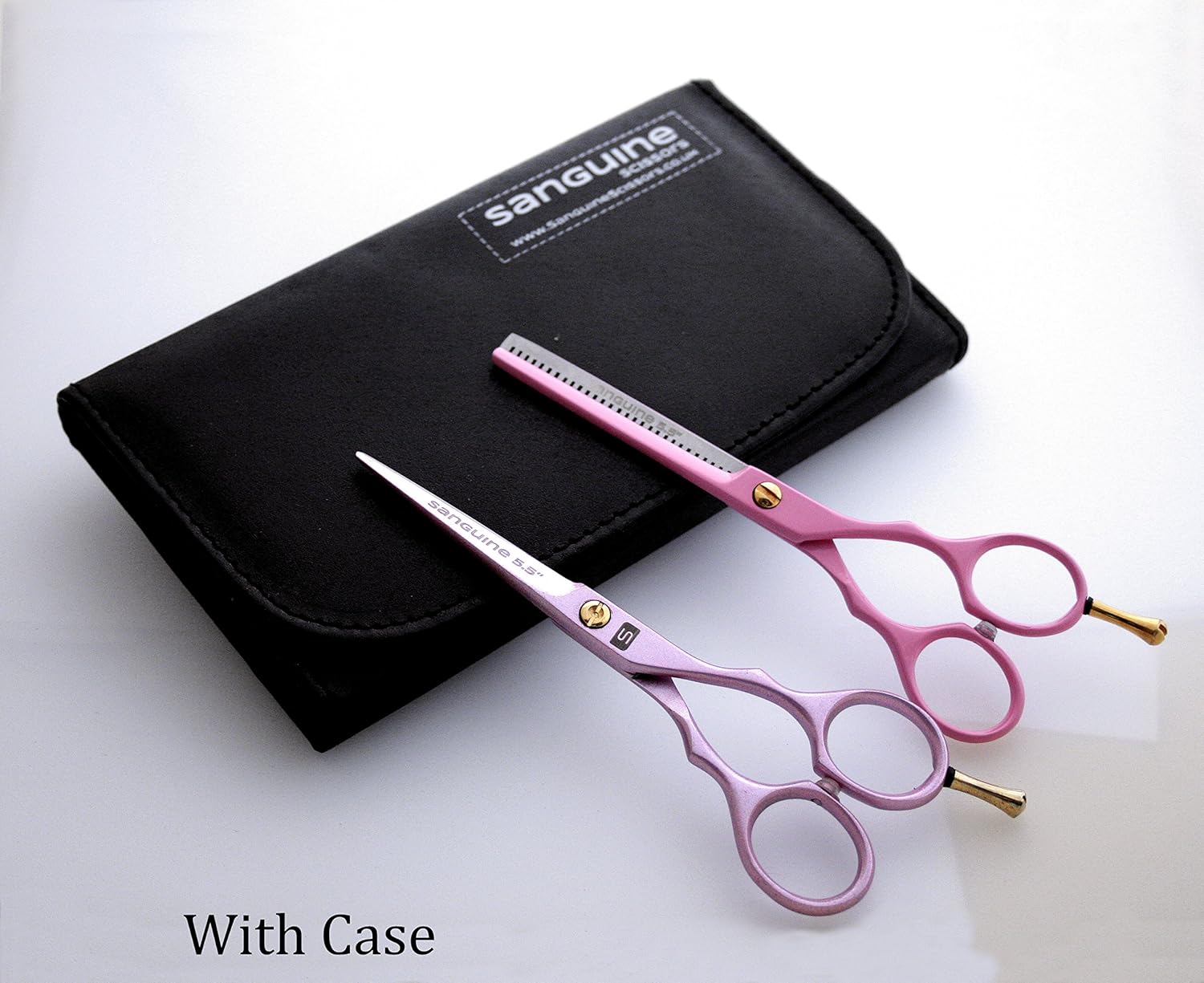 Professional Pink Hairdressing Scissors & Thinning Scissors Set 5.5 ...