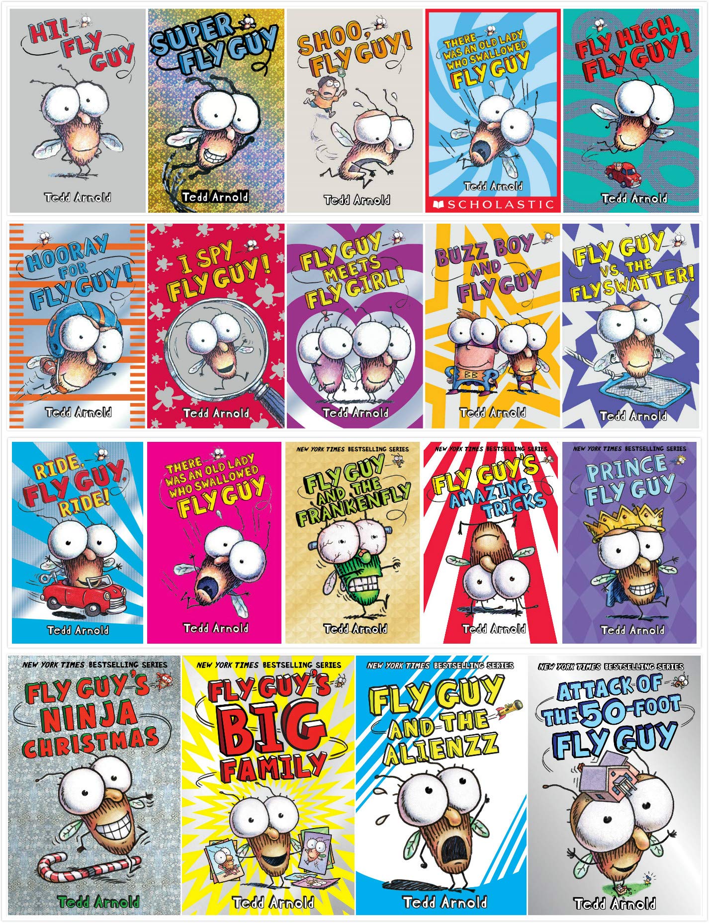 Fly Guy Series Complete Hardcover Collection (19 Books): Tedd Arnold ...