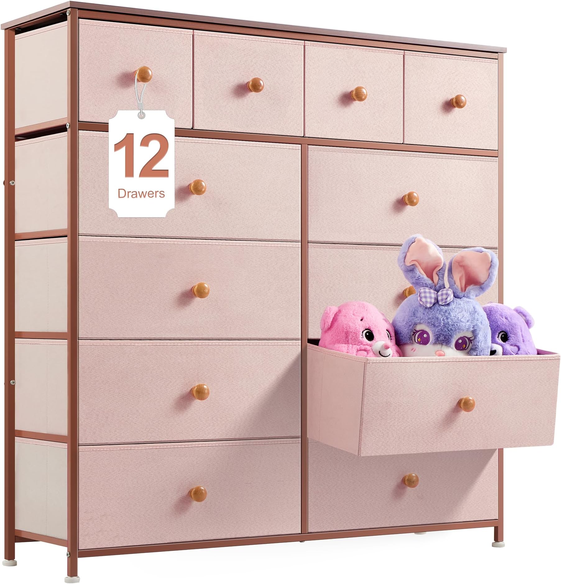 YITAHOME Chest of Drawer Bedroom with 4 Drawers Storage Unit Steel ...