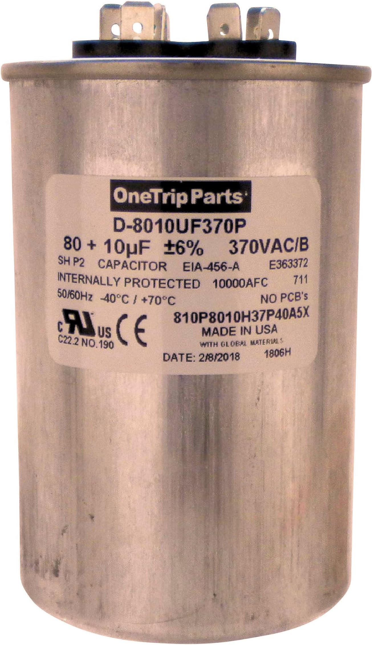 Amazon.com: CSC 325P156H37A36A4XSN 15 MFD 370 Volt AC Run Capacitor ...