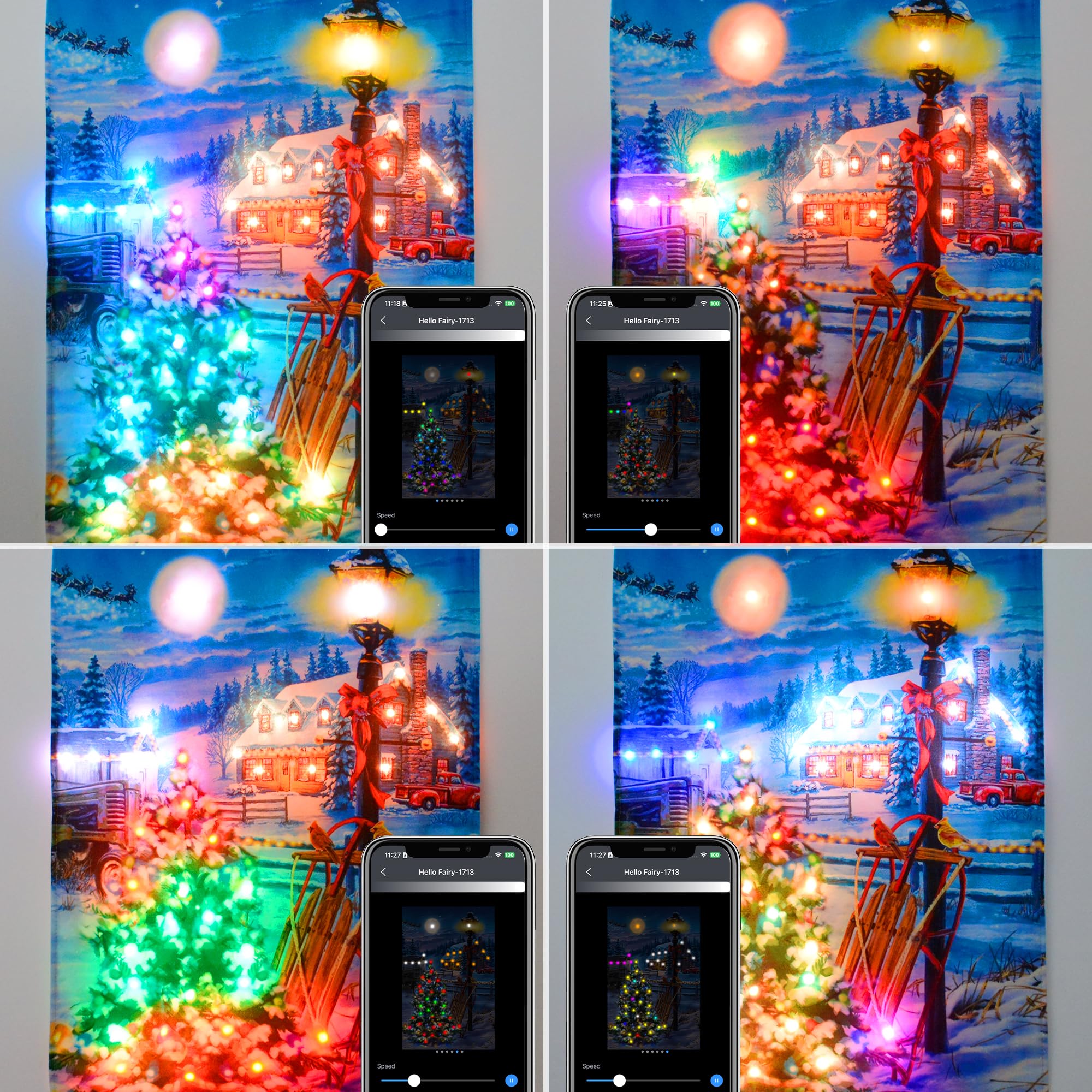 Snapklik.com : Lighted LED Christmas Wall Art - Custom Modes - Light Up ...