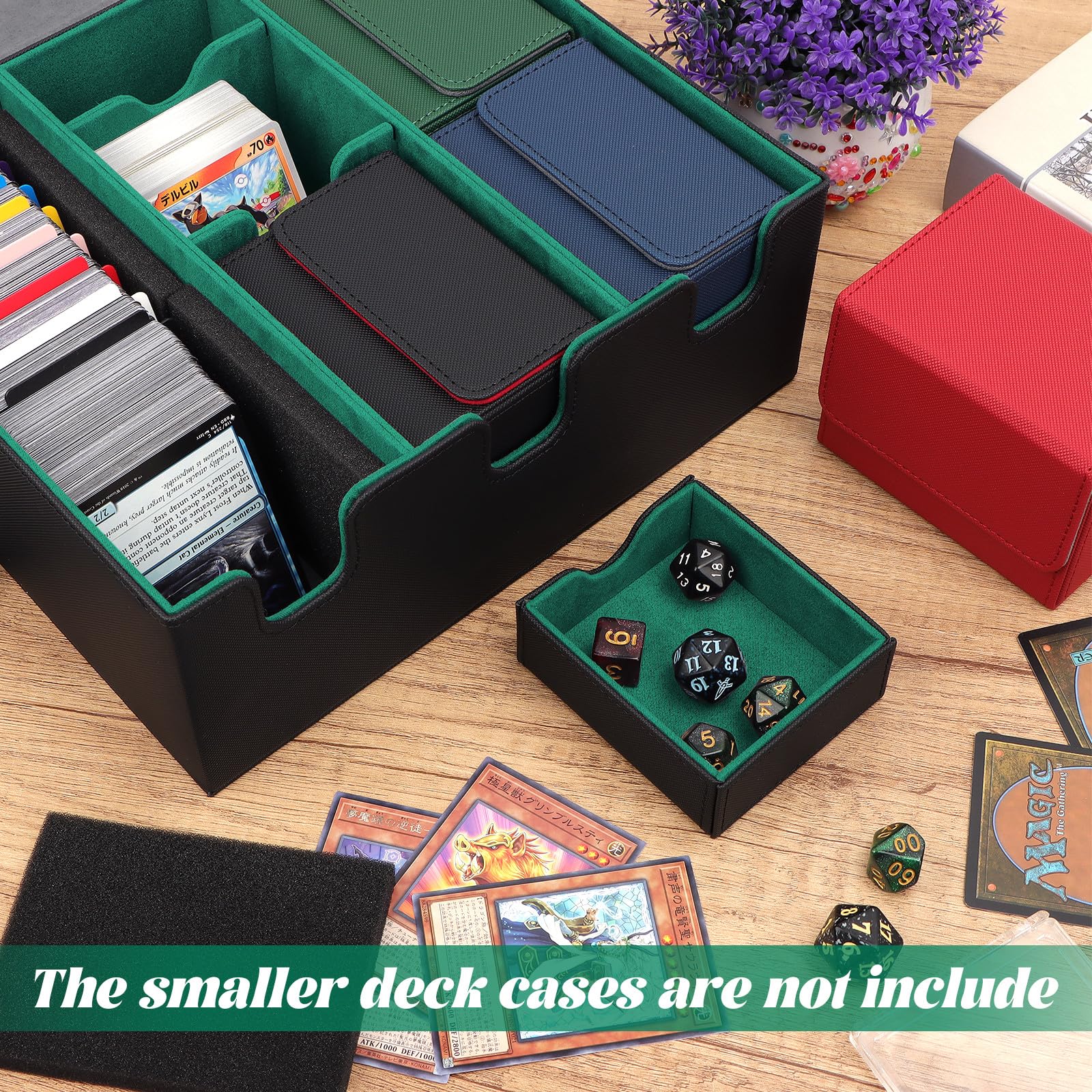 Snapklik.com : Qlouni Leather Magnetic Card Storage Box For Trading ...