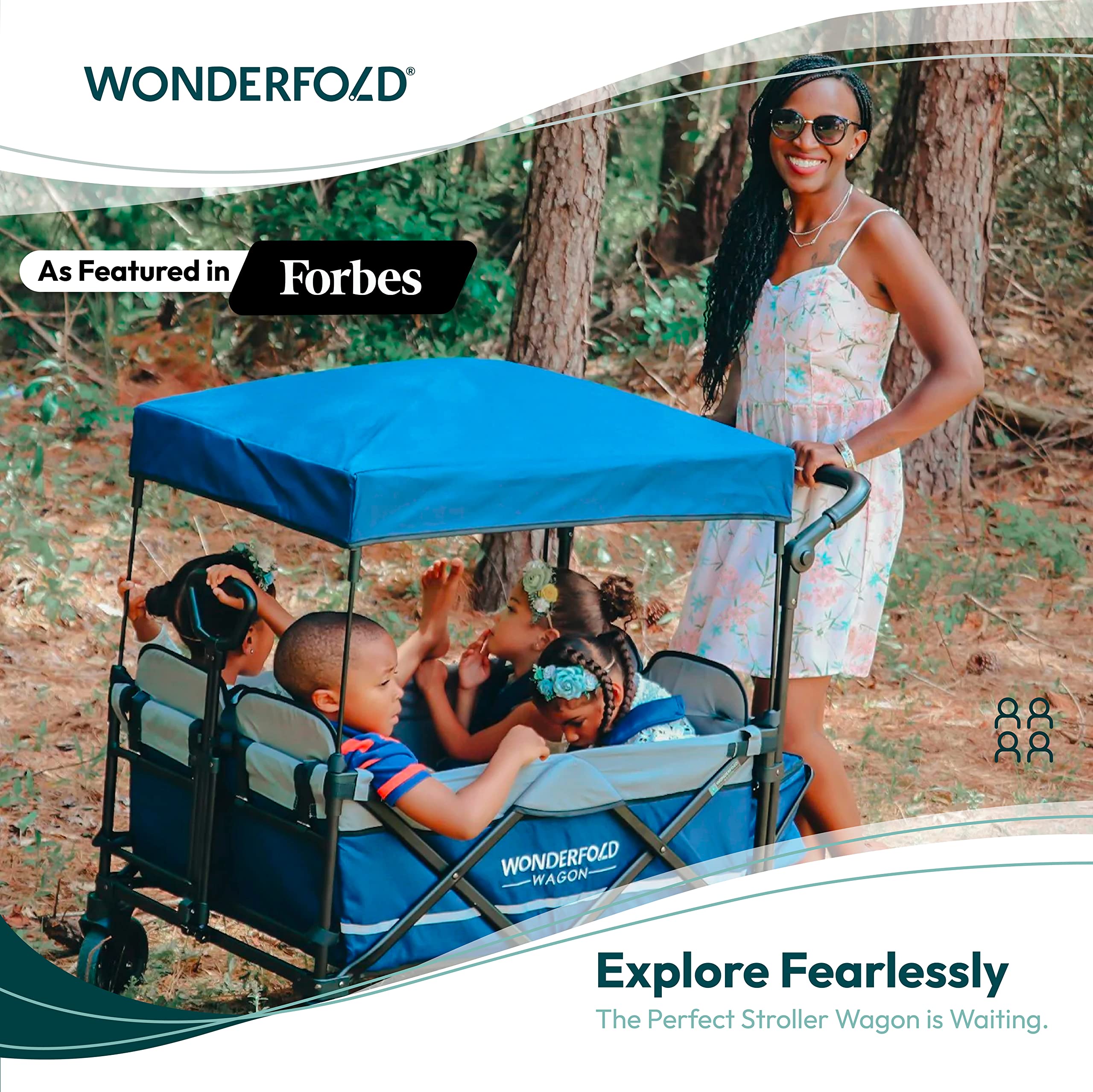Snapklik.com : WONDERFOLD X4 Push & Pull Quad Stroller Wagon (4 Seater ...