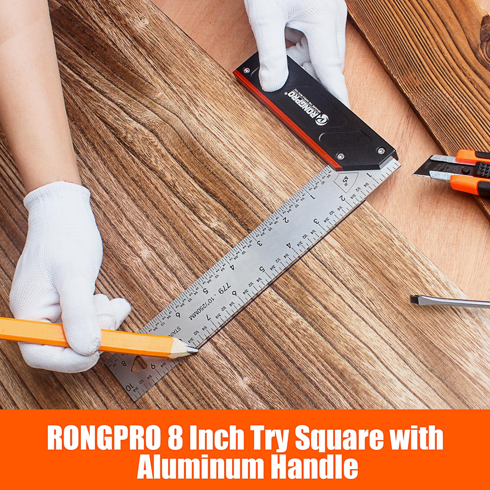 Snapklik.com : 10Inch Woodworking Square Ruler And T-Bevel Gauge Set ...
