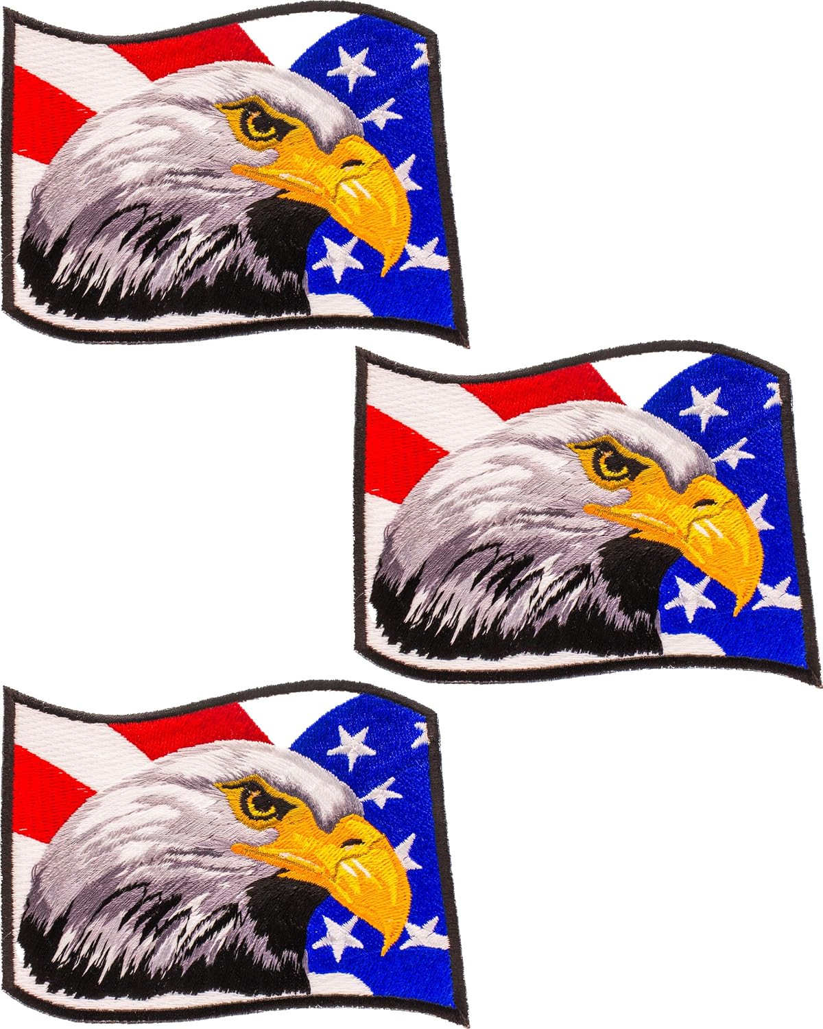 Amazon.com: Hurrah Awards Embroidered Bald Eagle Iron-On Patches : Arts ...