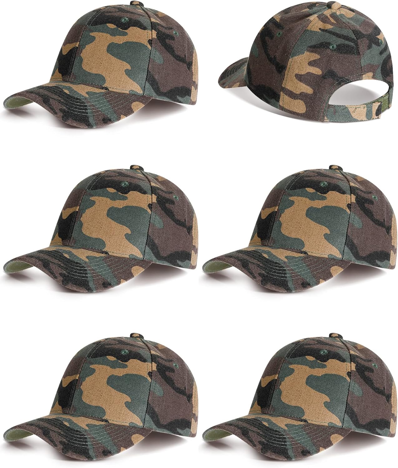 Amazon.com: Mumufy 6 Pieces Toddler Baseball Hat Camouflage Soft ...