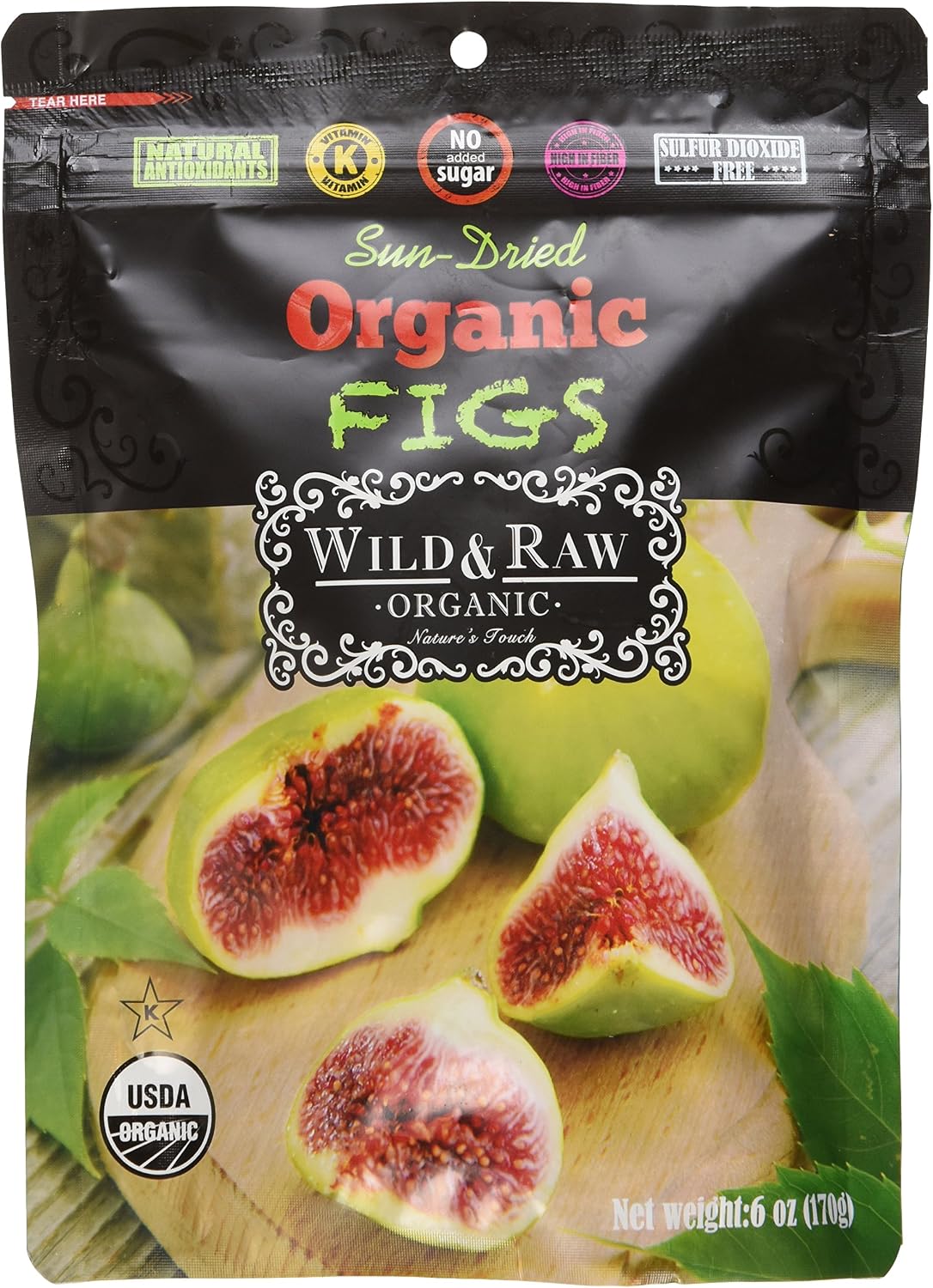 Higos orgánicos turcos secados al sol, antioxidantes naturales, sin ...