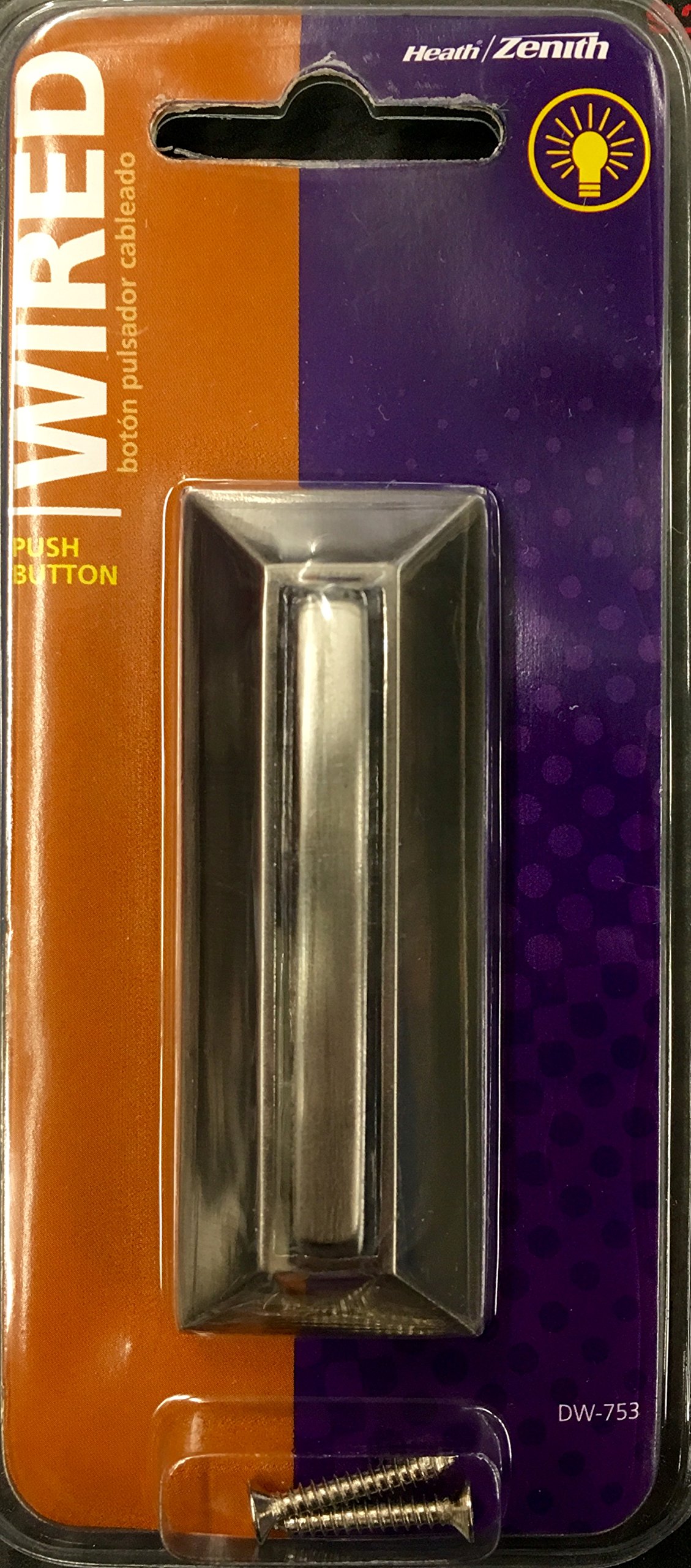 Heath Zenith Wired Push Button DW-753 Halo-lighted, Surface mount ...