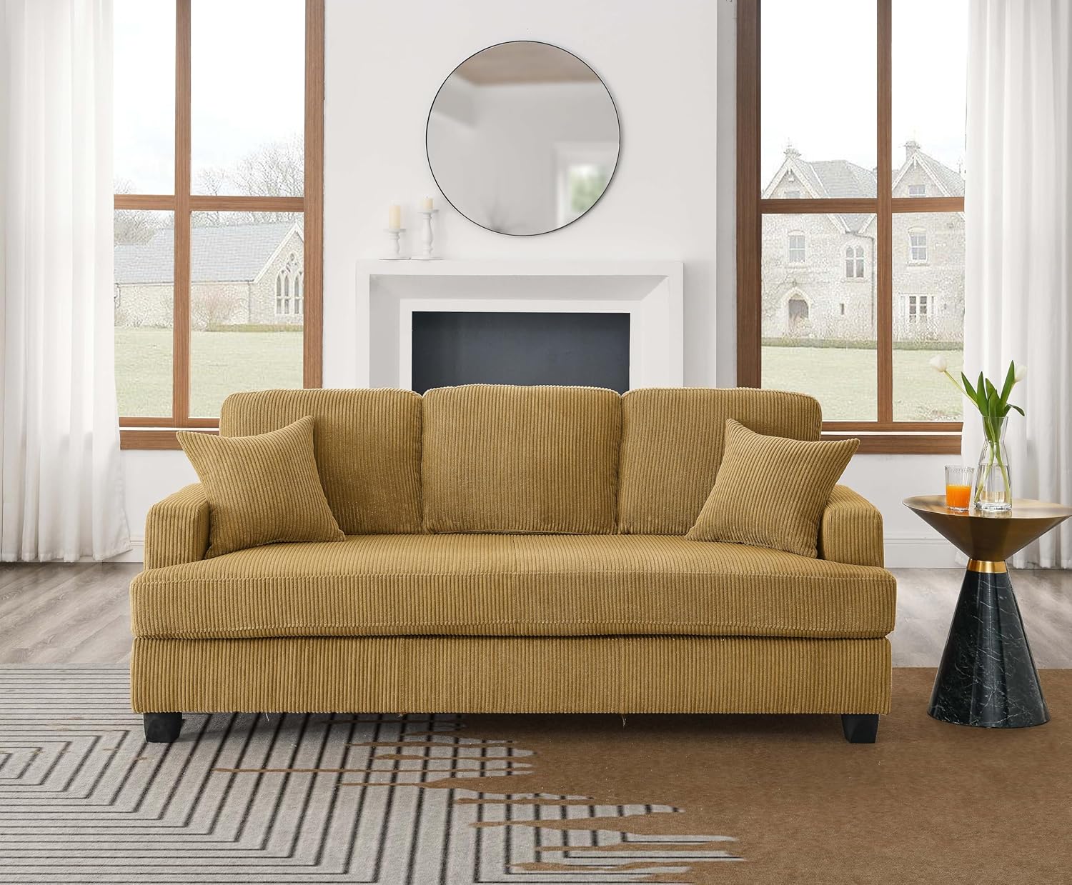 Amazon.com: Oadeer Home D5254-S-Ginger Sofas, Ginger Brown : Home & Kitchen