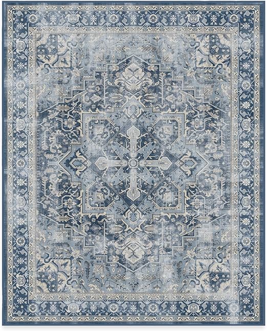 Amazon.com: RUGGABLE Kamran Washable Rug - Perfect Vintage Area Rug for ...