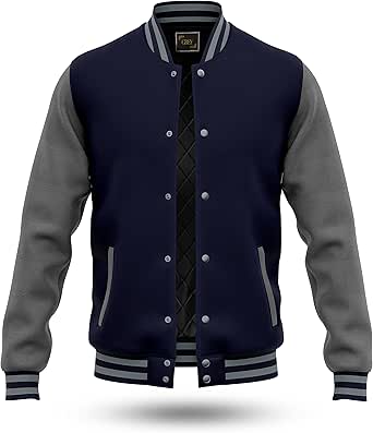 Amazon.com: GREY Varsity Jacket | Chaquetas universitarias para hombre | Chaqueta de béisbol ...