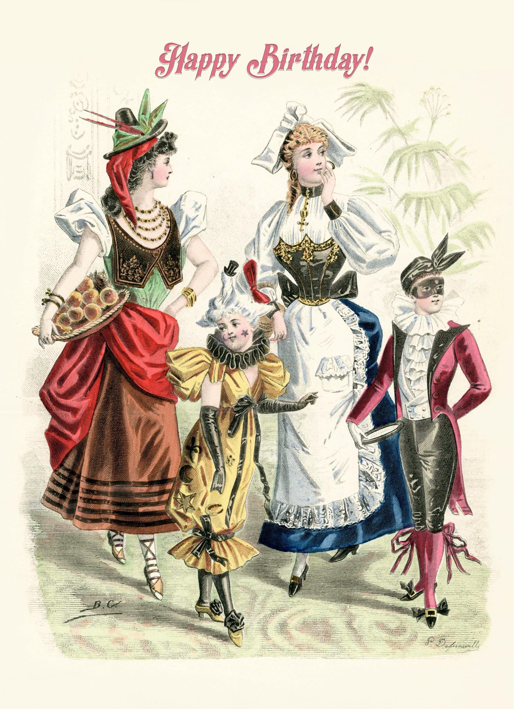 Victorian Birthday Clip Art 6 700 Birthday Old Stock Illustrations