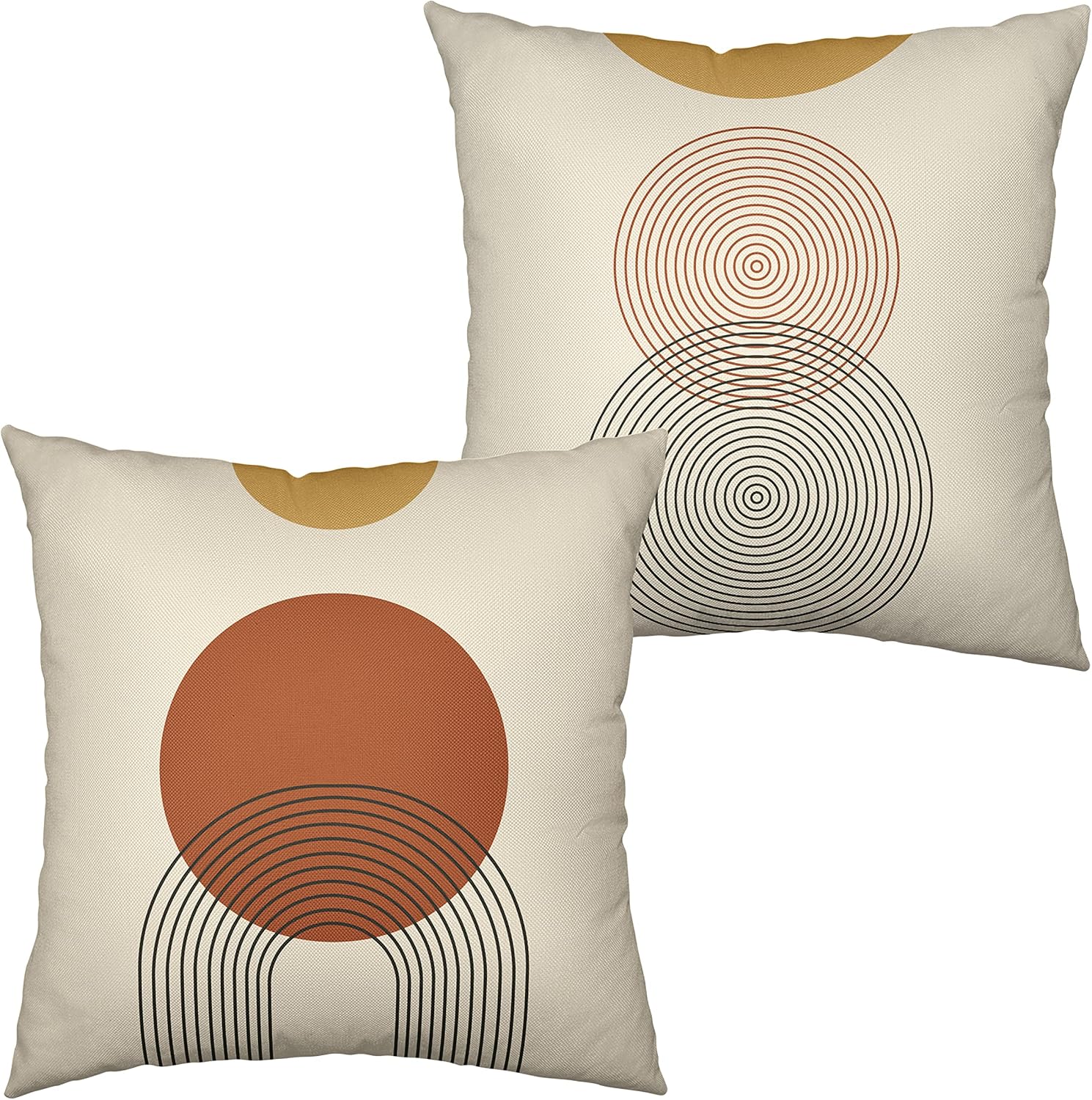 Amazon.com: Kwlegh Boho Simple Circle Pattern Pillow Covers Mid Century ...