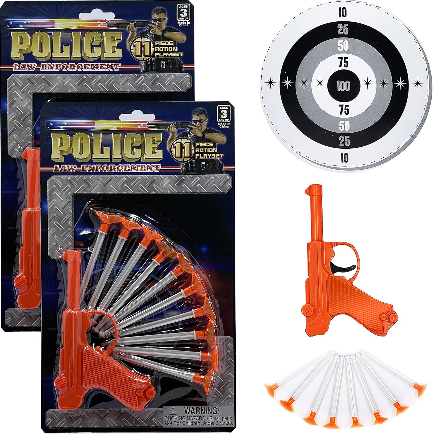 Buy The Dreidel Company Detective Set, 10 Suction Cup Bullets with A ...