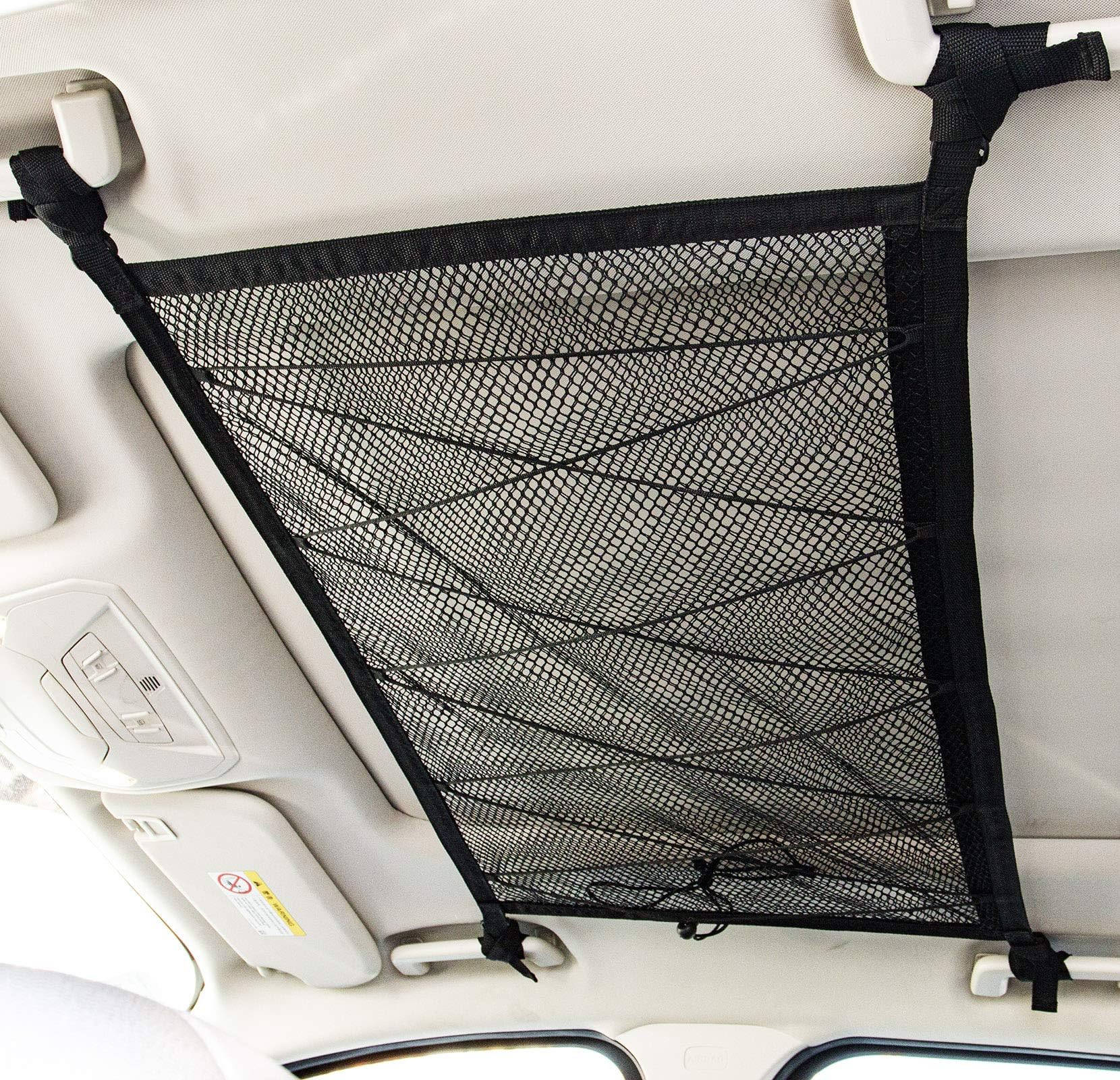 Amazon.com: Kaskawise Car Ceiling Cargo Net Pocket,31"x21" Adjustable ...