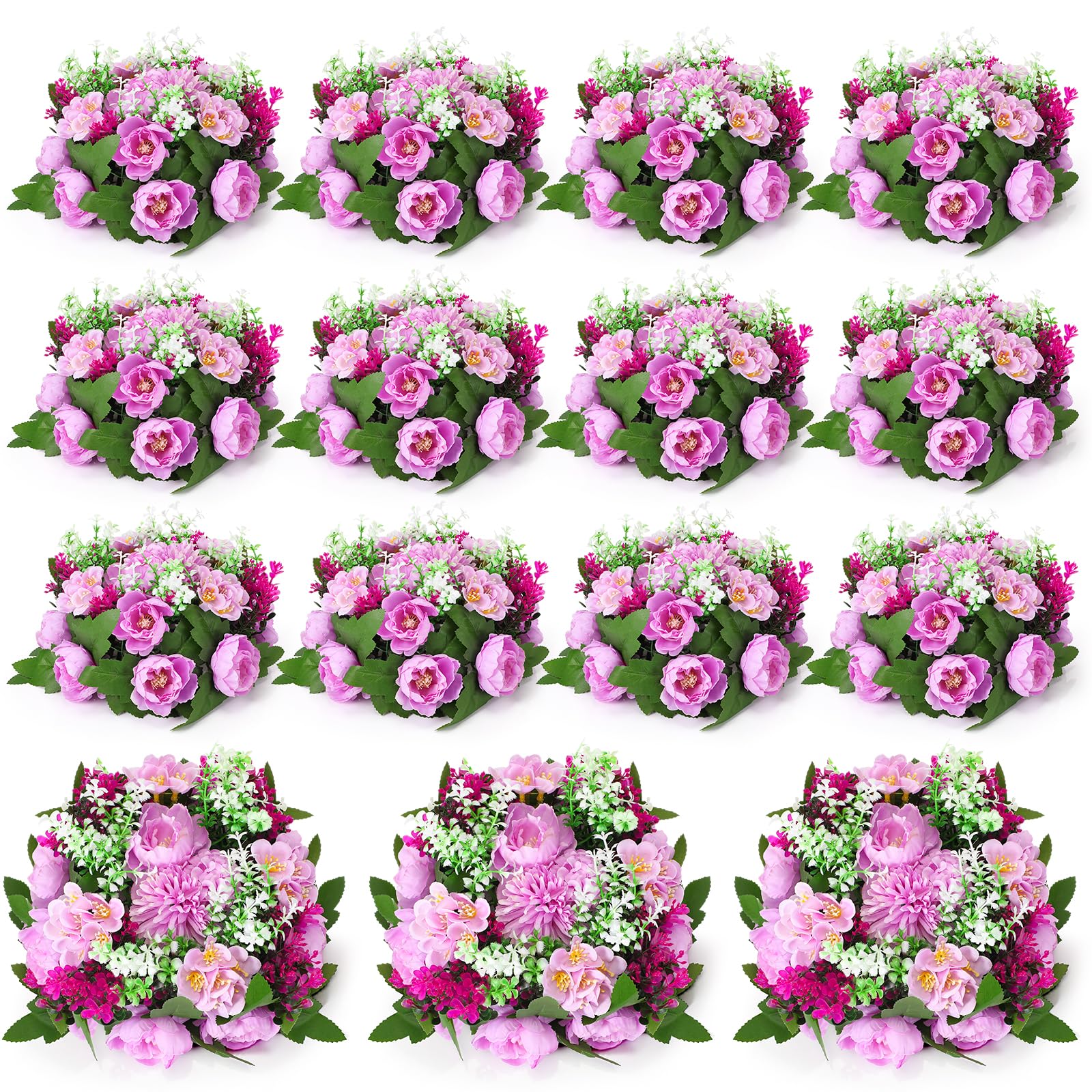Amazon.com: Tigeen 15 Pcs Artificial Flowers Balls, 10 inch Flowers ...