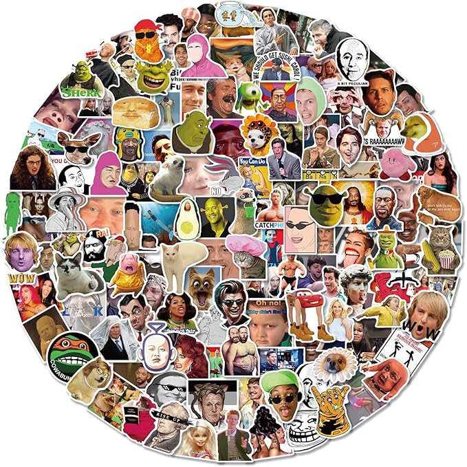 Funny Meme stickers, 200 stuks, klassieke meme-stickers, vinyl ...