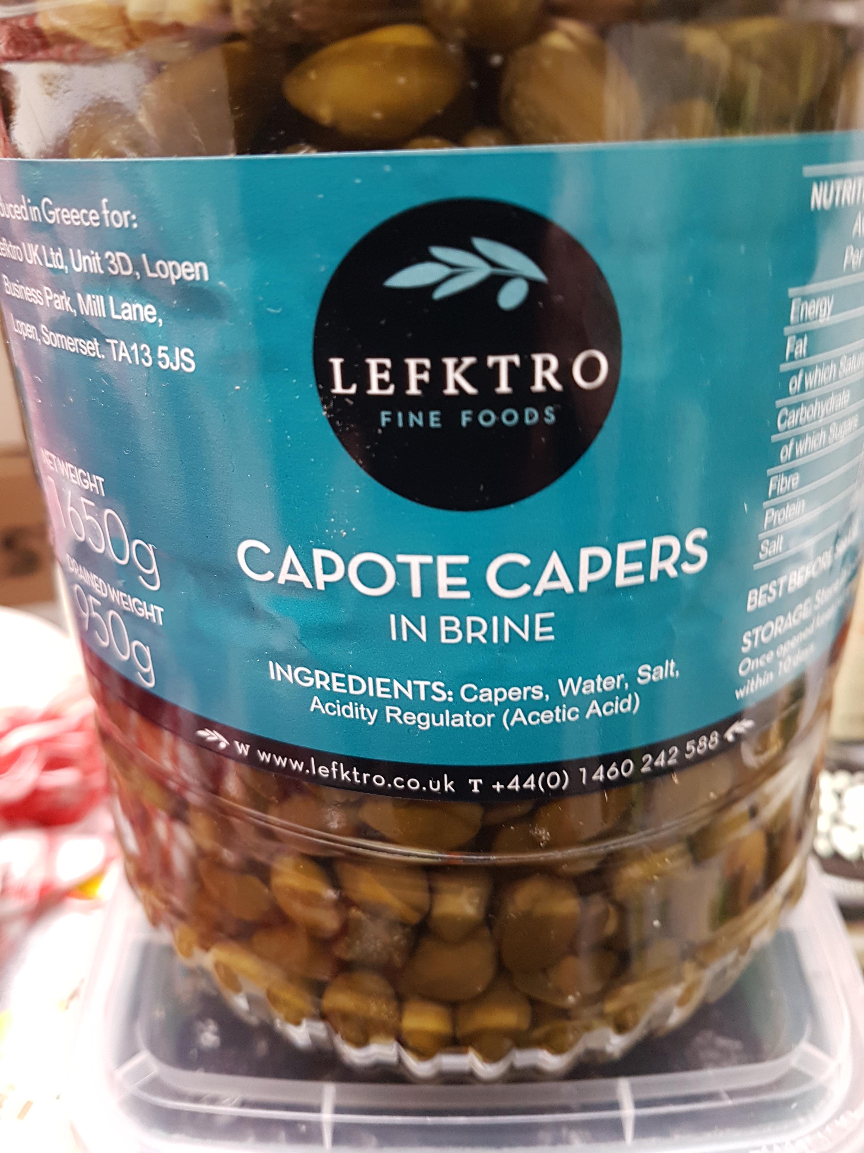 capote capers in vinegar 9-11mm 1kg drained weight : Amazon.co.uk: Grocery