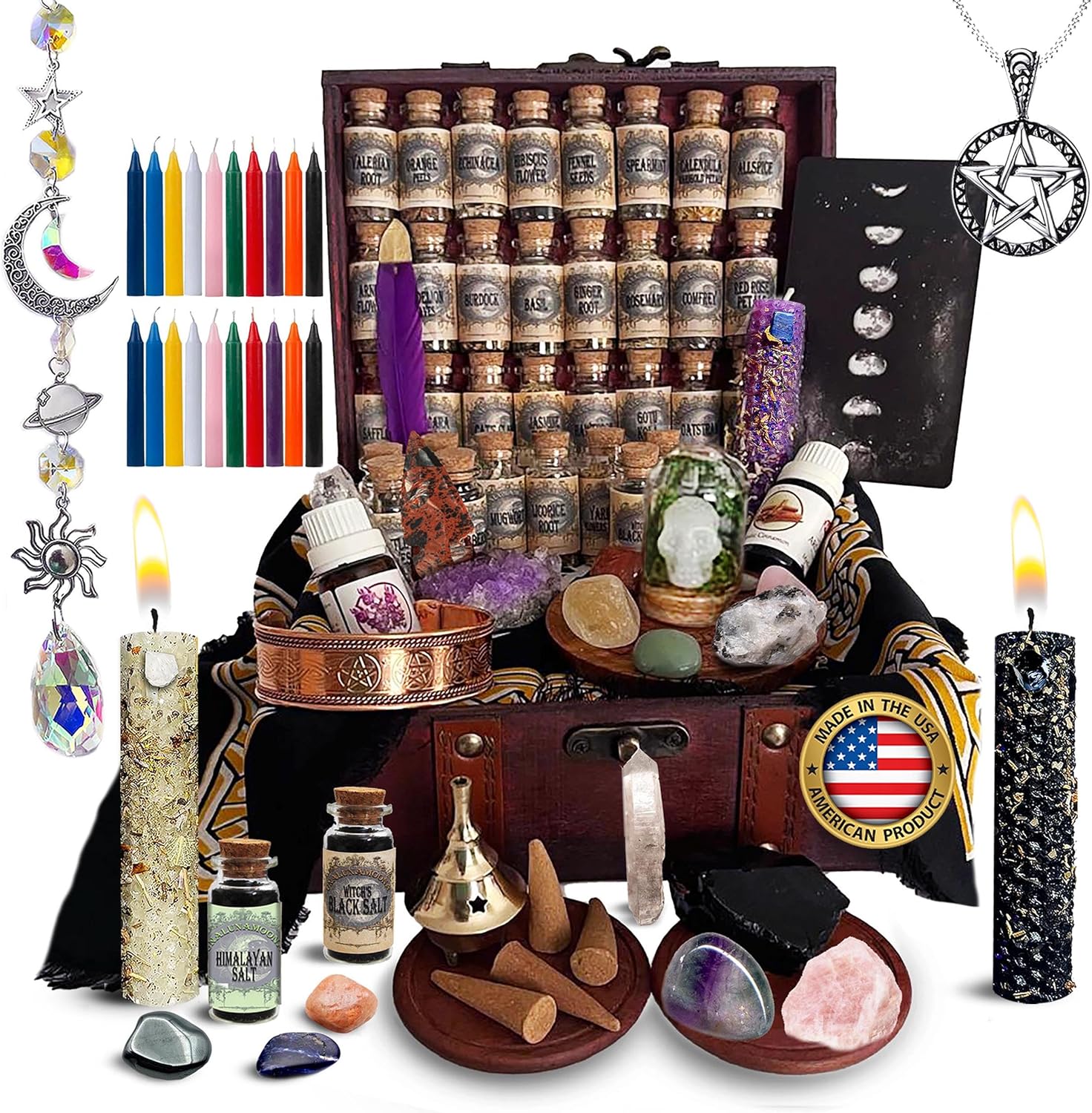 Amazon.com: UnaLunaMoona Witchcraft Kit - Wiccan Supplies and Tools ...