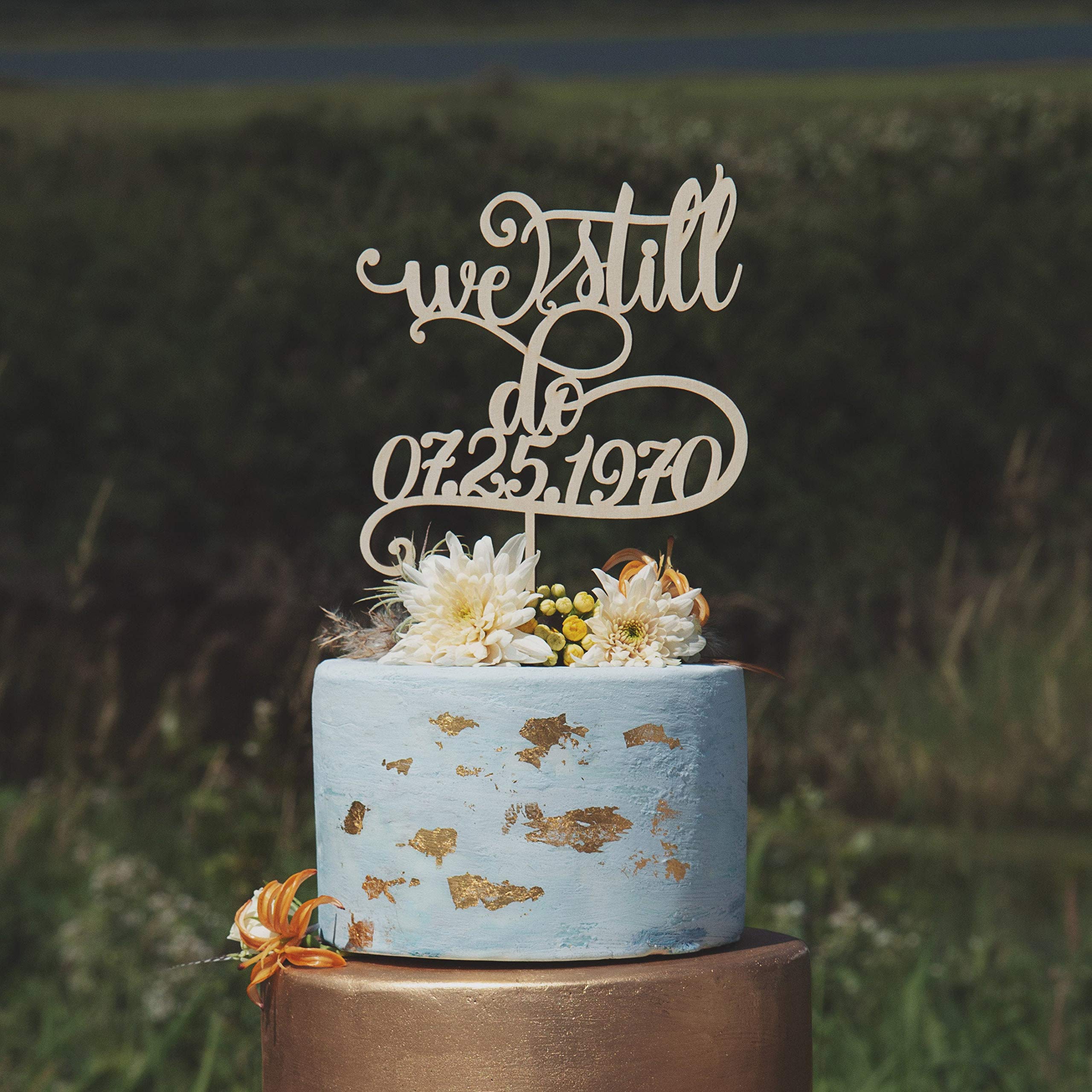 Buy Promini Wooden/Acrylic Cake Topper We Still Do Cake Topper, Wedding ...